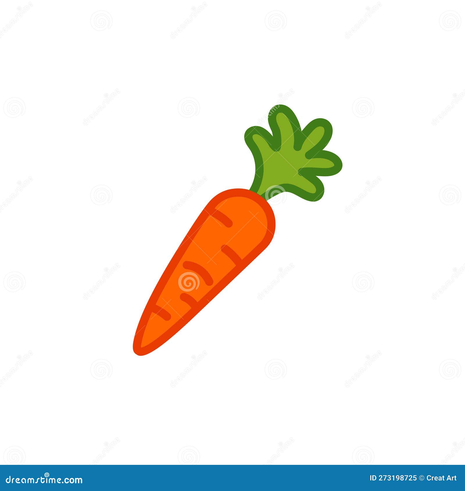 Carrot Icon. Kawai And Cute Food Illustration. For Your Web Site Design ...
