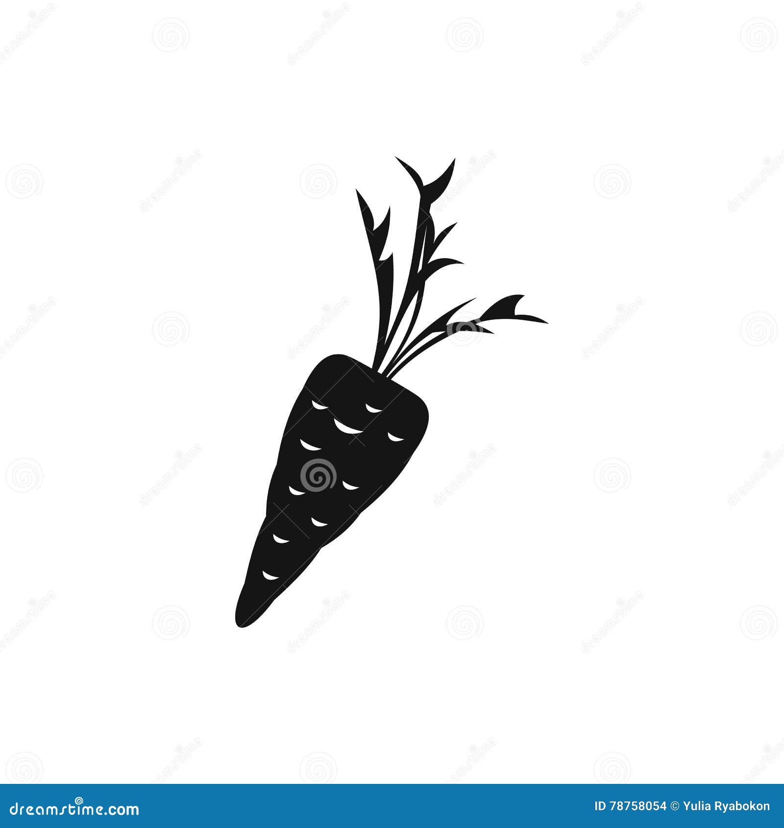 Carrot Icon in Simple Style Stock Vector - Illustration of ingredient ...