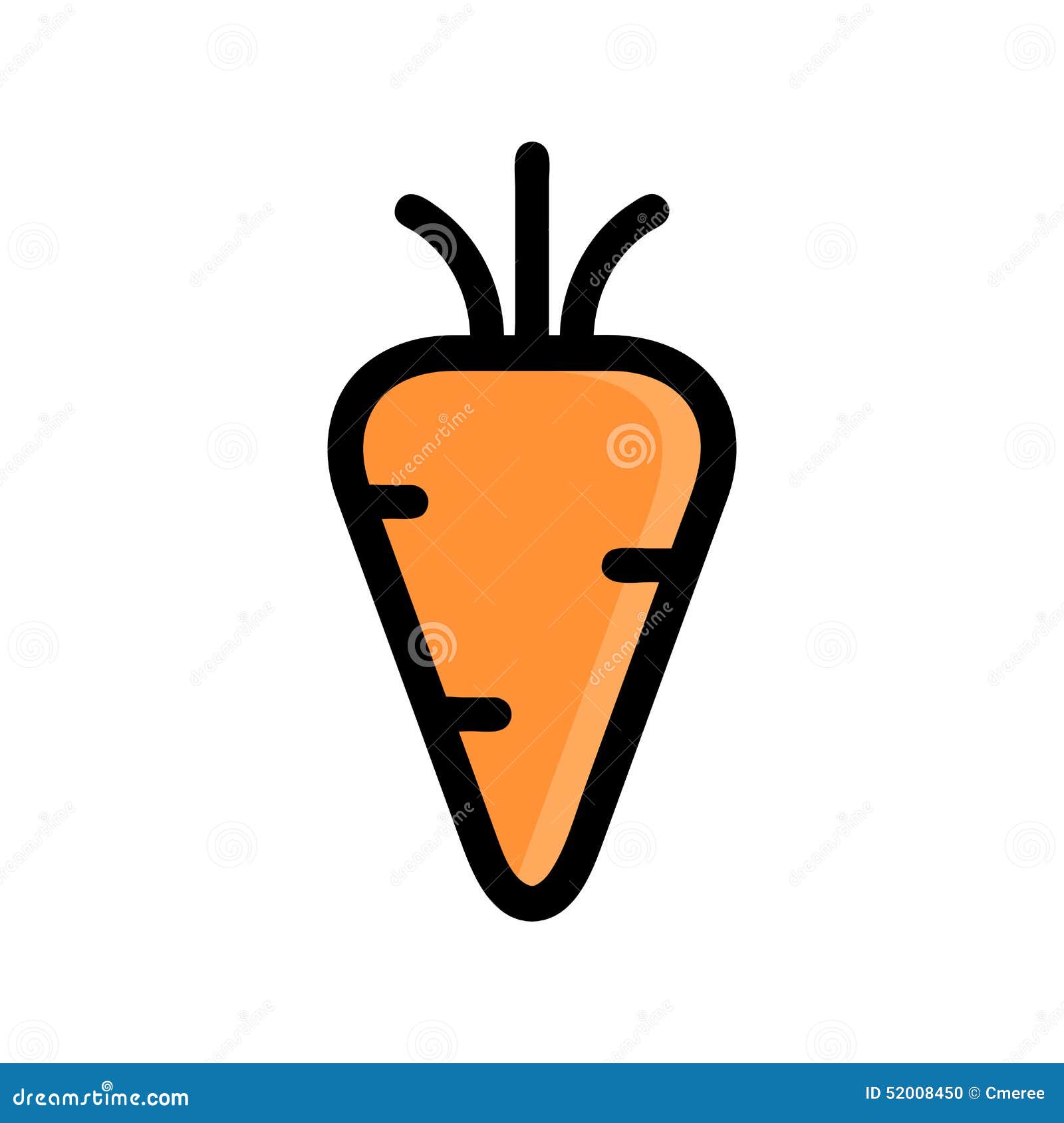 Carrot icon stock vector. Illustration of ingredient - 52008450
