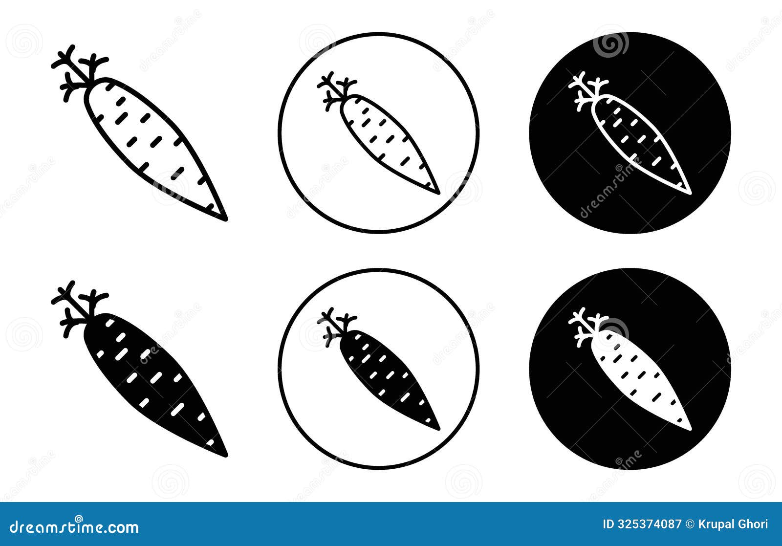 Carrot icon stock illustration. Illustration of emblem - 325374087