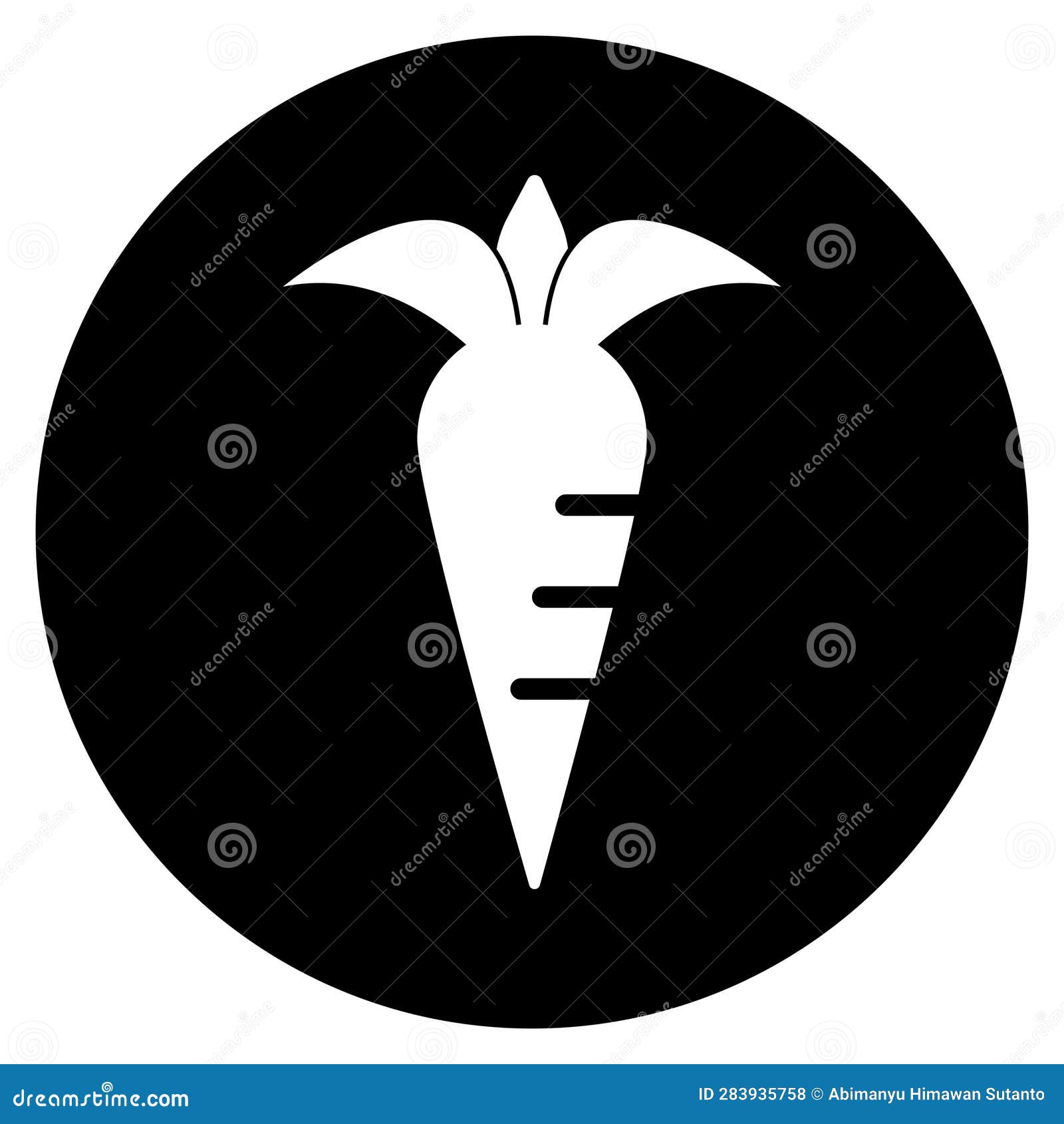 Carrot icon vector stock vector. Illustration of salad - 283935758