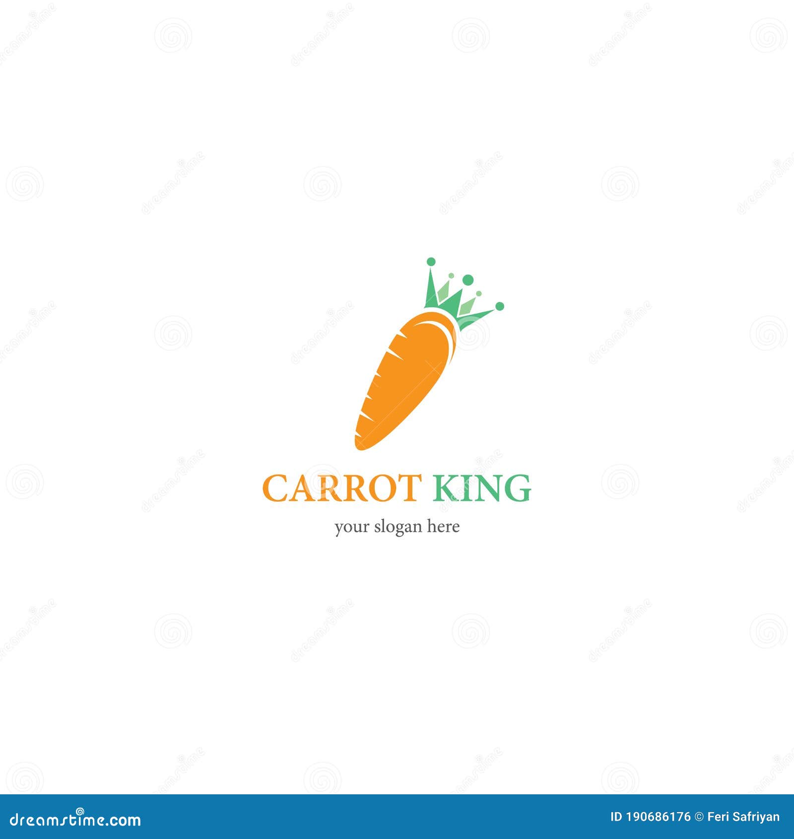 Carrot king logo template stock illustration. Illustration of vector ...