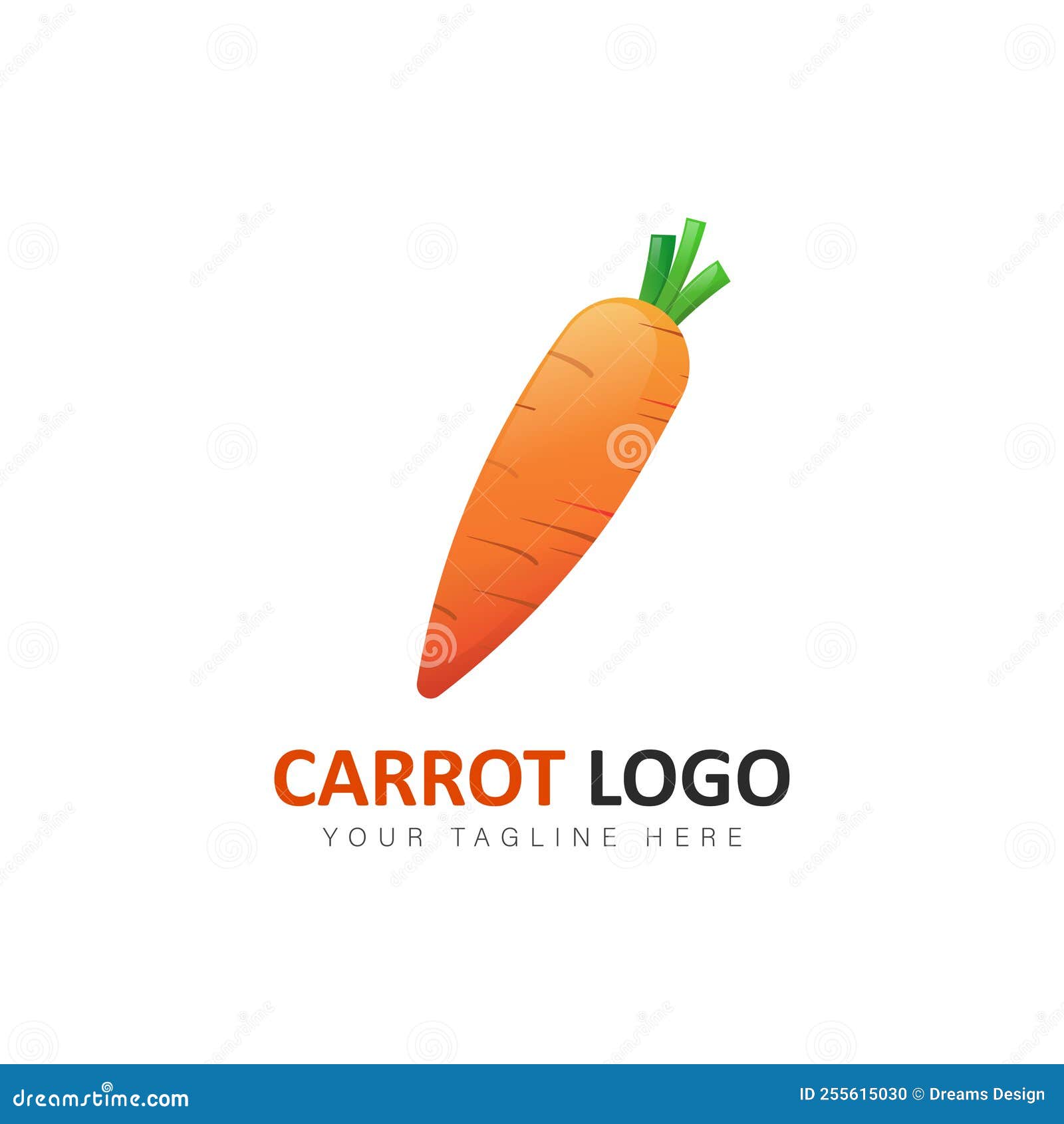 Carrot Logo Gradient Design Illustration Stock Vector - Illustration of simple, concept: 255615030