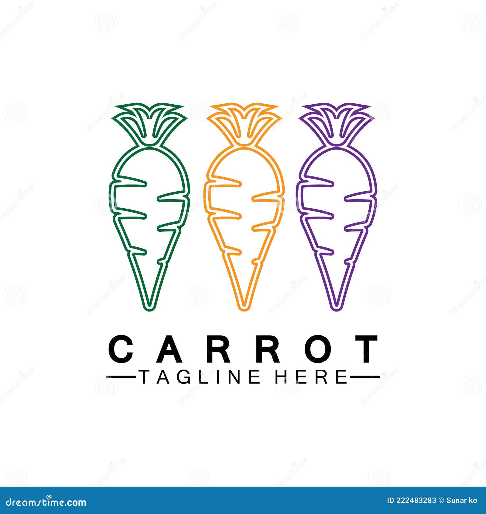 Carrot Logo Vector Icon Illustration Design Template Stock Vector ...