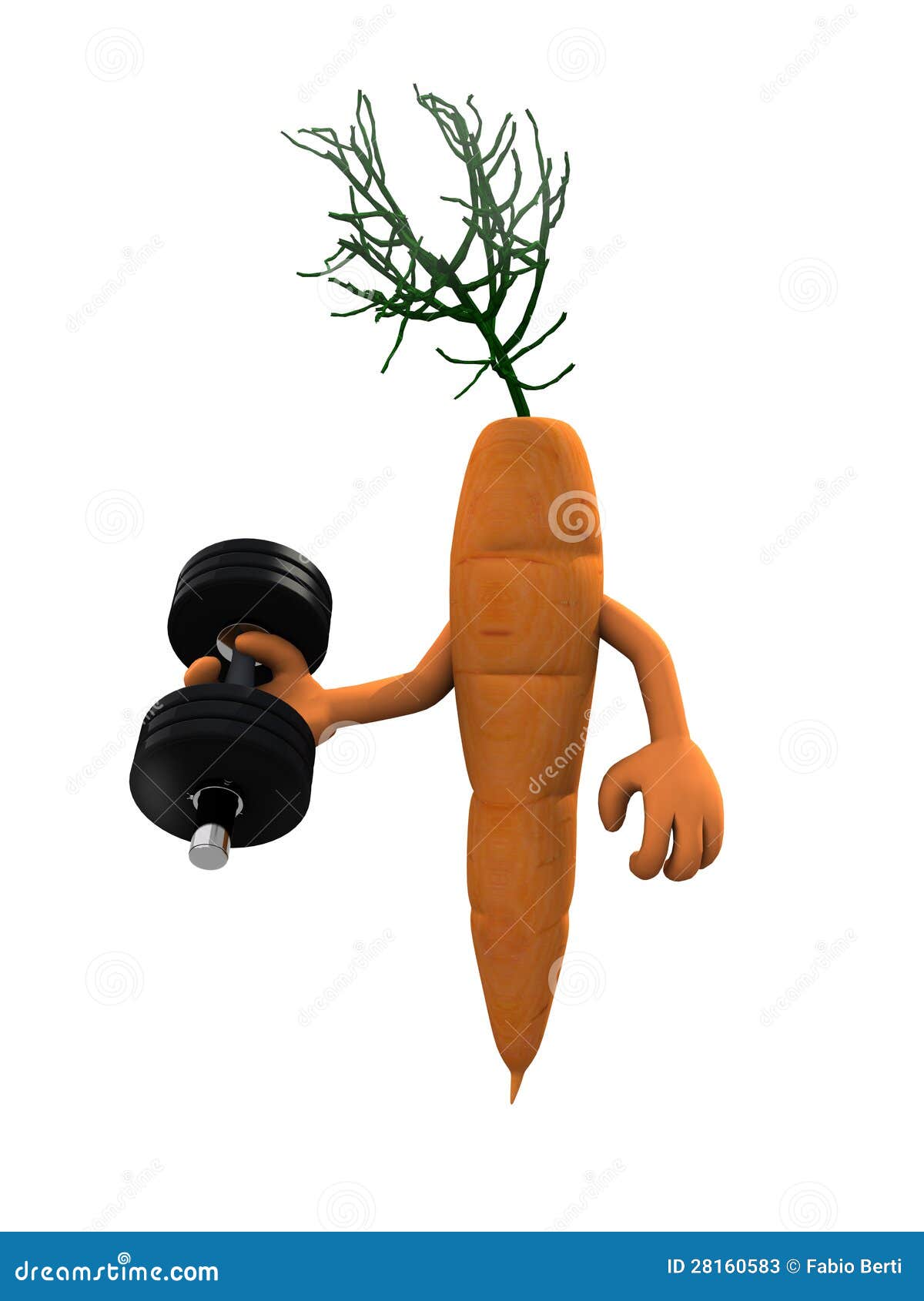 Carrot that Makes Weight Training Stock Illustration - Illustration of ...