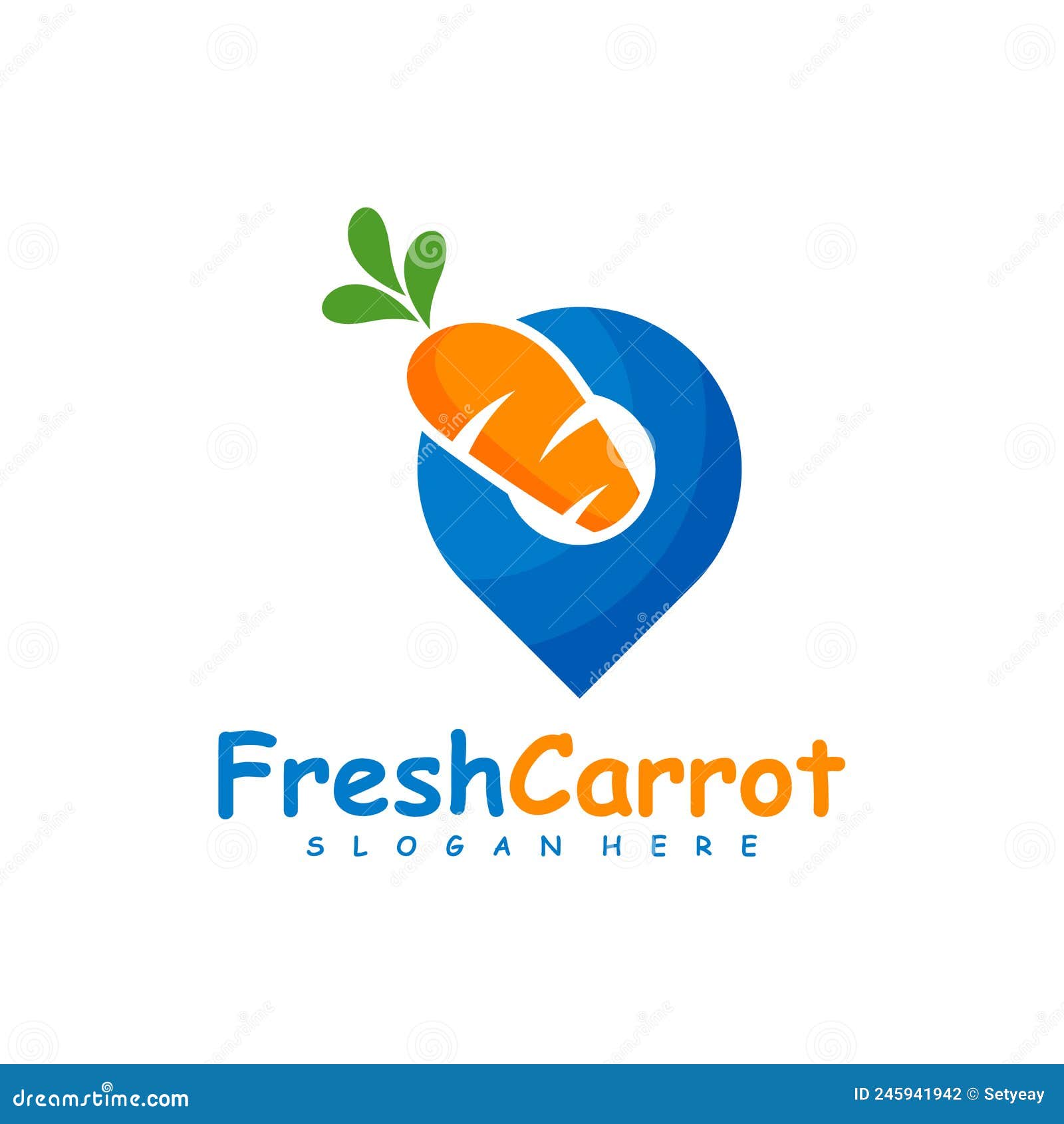 Carrot Point Logo Design Vector, Creative Carrot Logo Design Template ...
