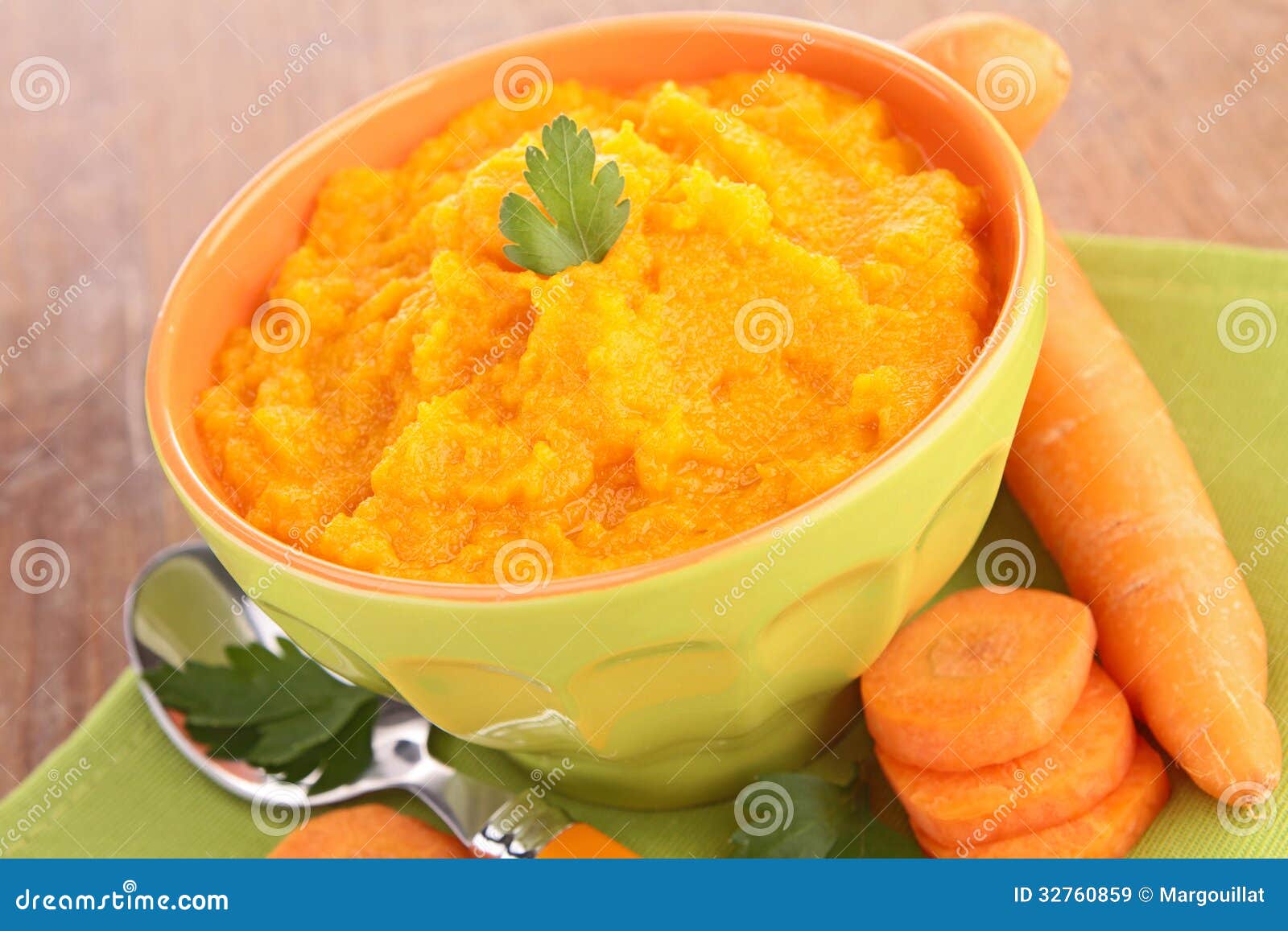 Carrot puree stock image. Image of creamy, dinner, cuisine - 32760859