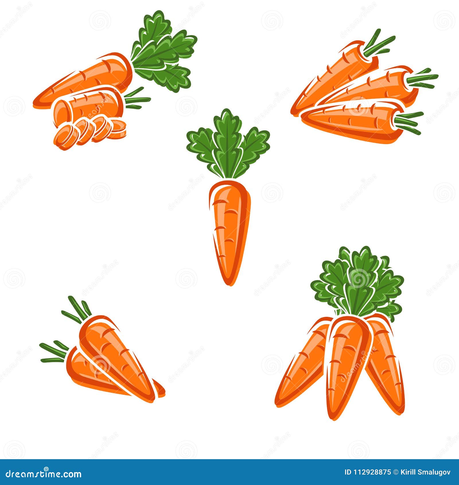 Carrot set. Vector stock vector. Illustration of carrots - 112928875