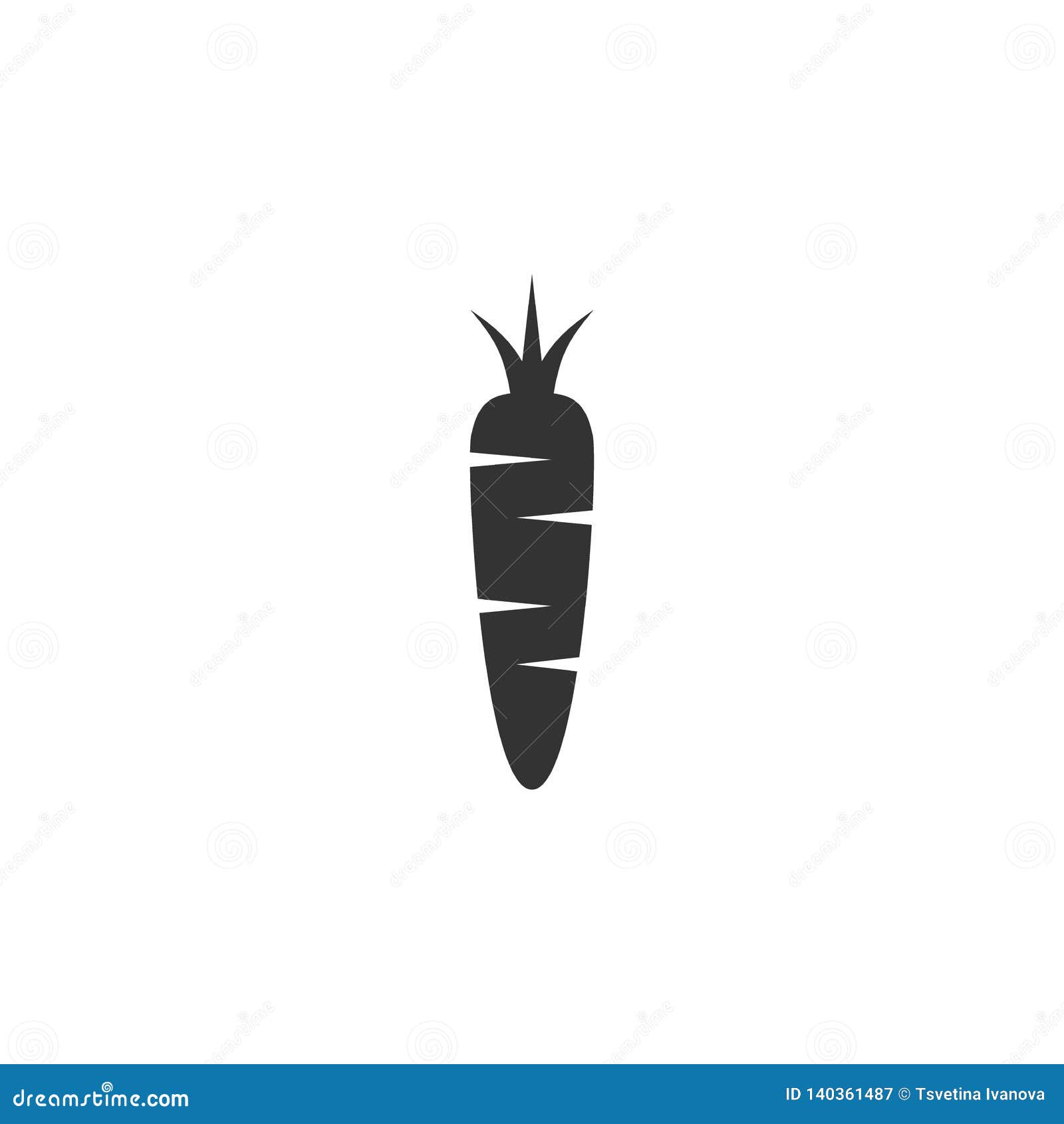 Carrot Simple Glyph Vector Icon. Black Isolated Carrot Symbol Stock ...