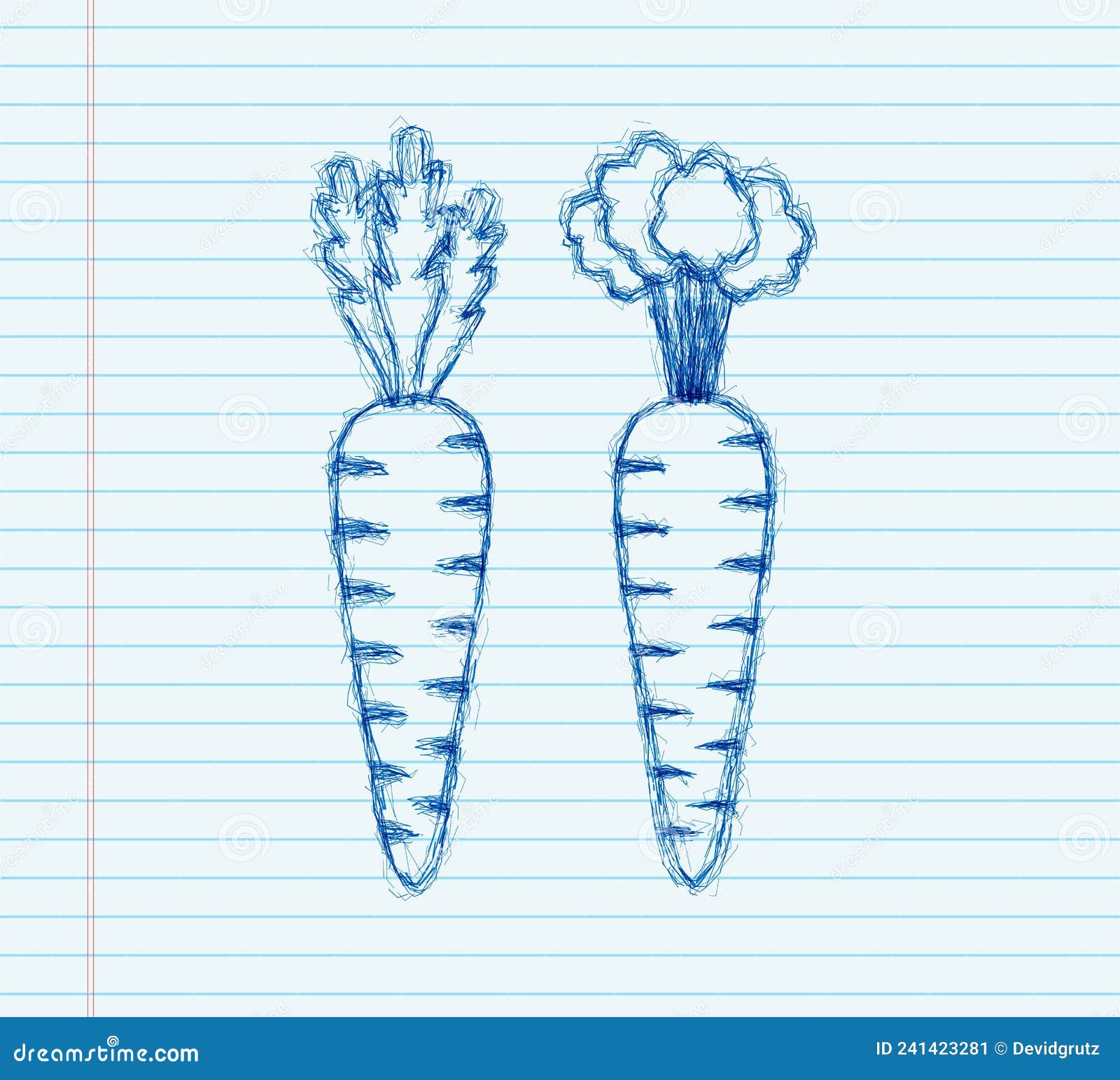 Carrot Sketch Icon. Sketch Design on a White Background Stock Vector ...