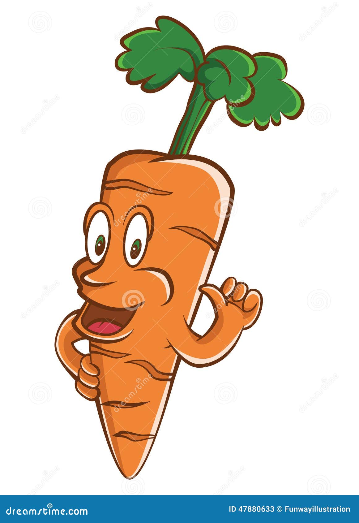 Carrot Smile Illustration Of Dancing Vegetable Cheerfull Caricature ...