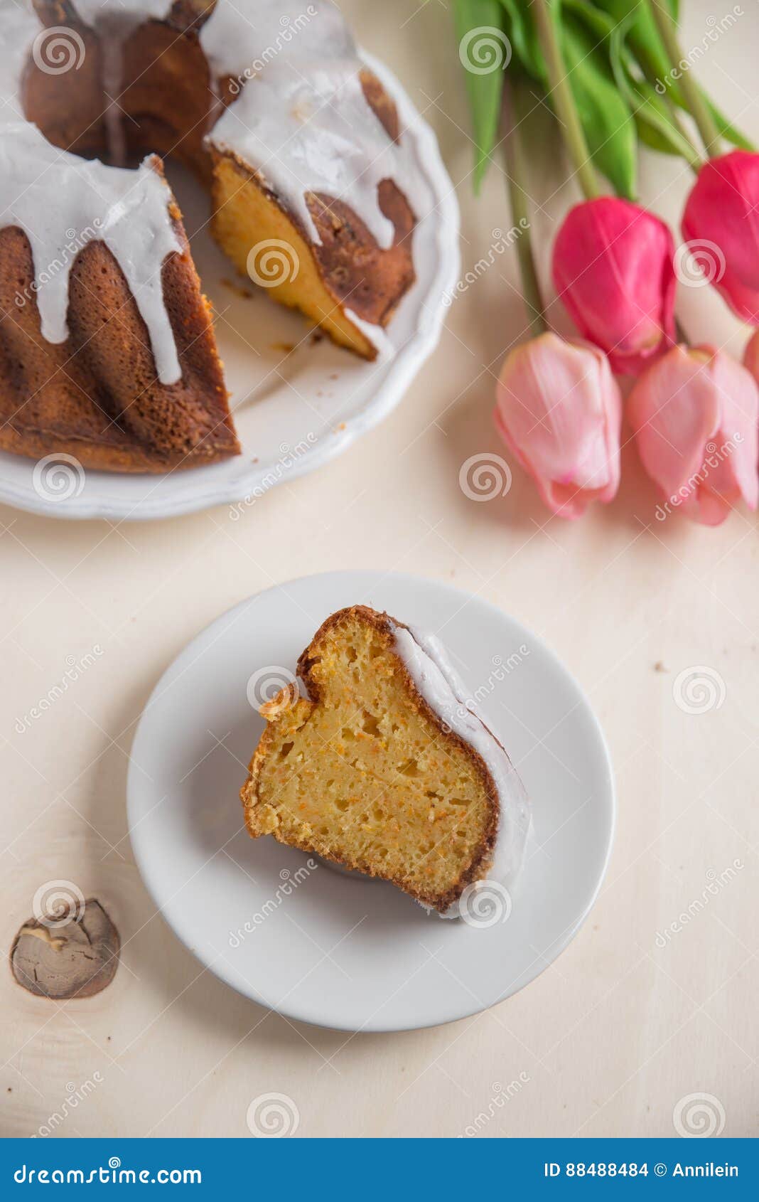 Carrot Sponge Cake for Easter Stock Photo - Image of delicious, ring ...