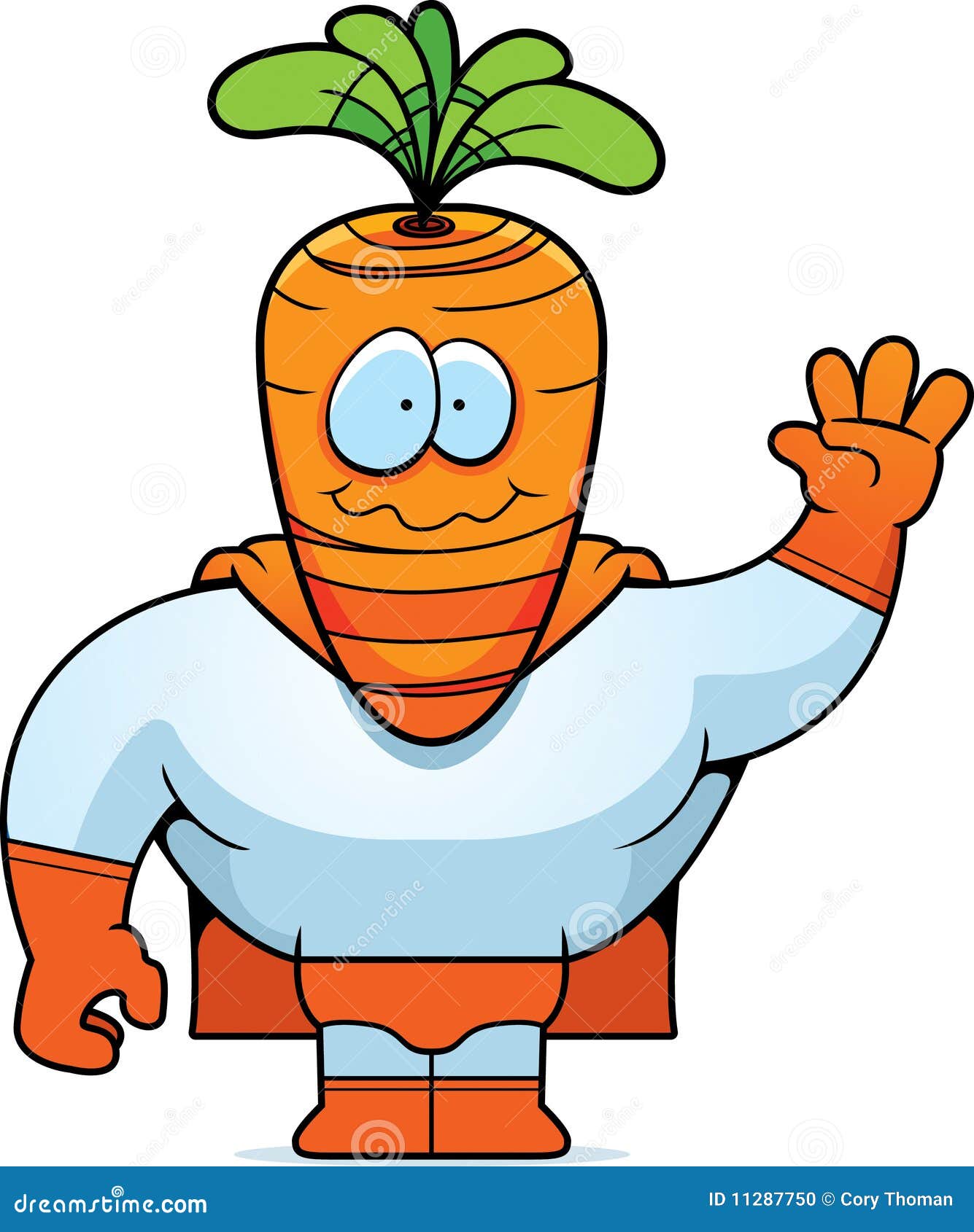 Carrot Superhero stock vector. Illustration of healthy - 11287750