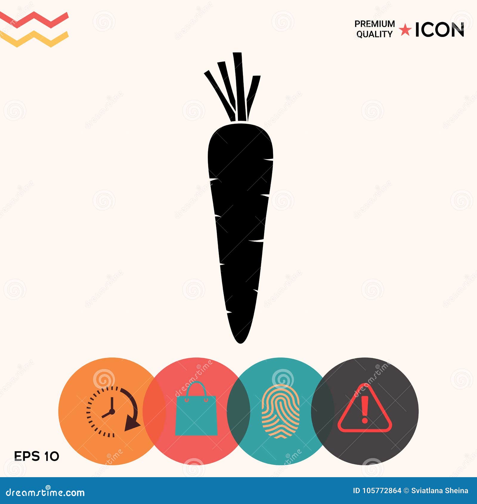 Carrot symbol icon stock vector. Illustration of natural - 105772864