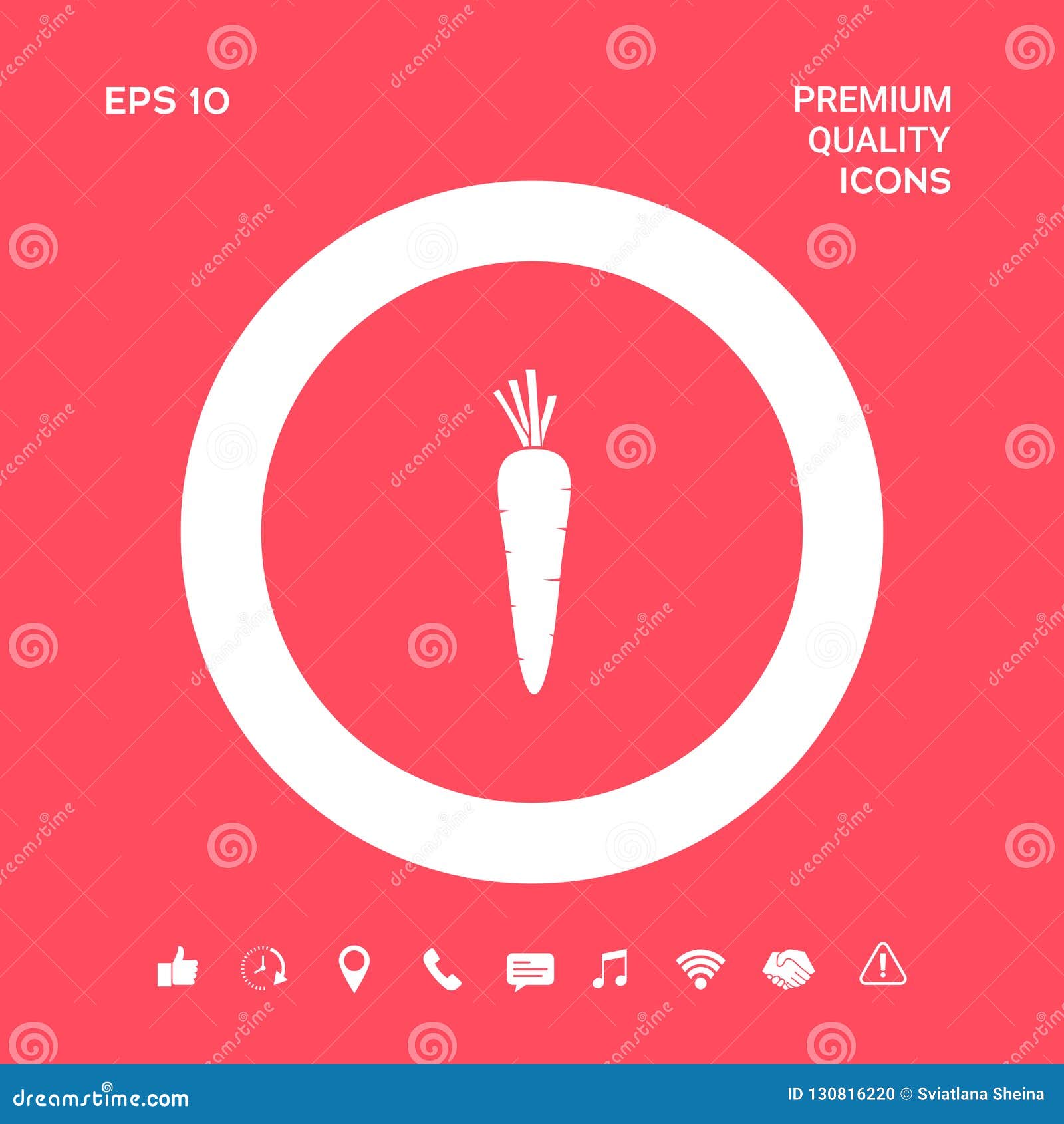 Carrot Symbol Icon. Graphic Elements for Your Design Stock Vector ...