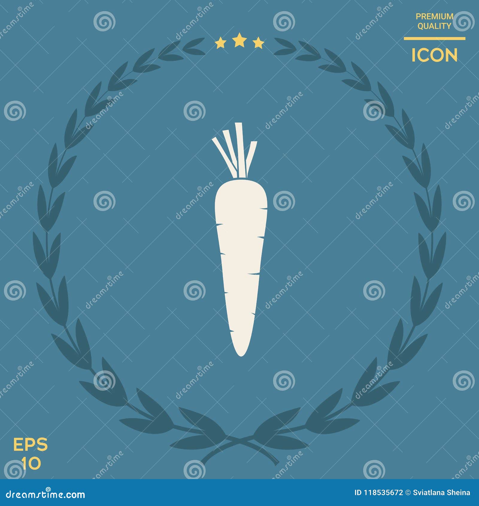 Carrot symbol icon stock vector. Illustration of food - 118535672