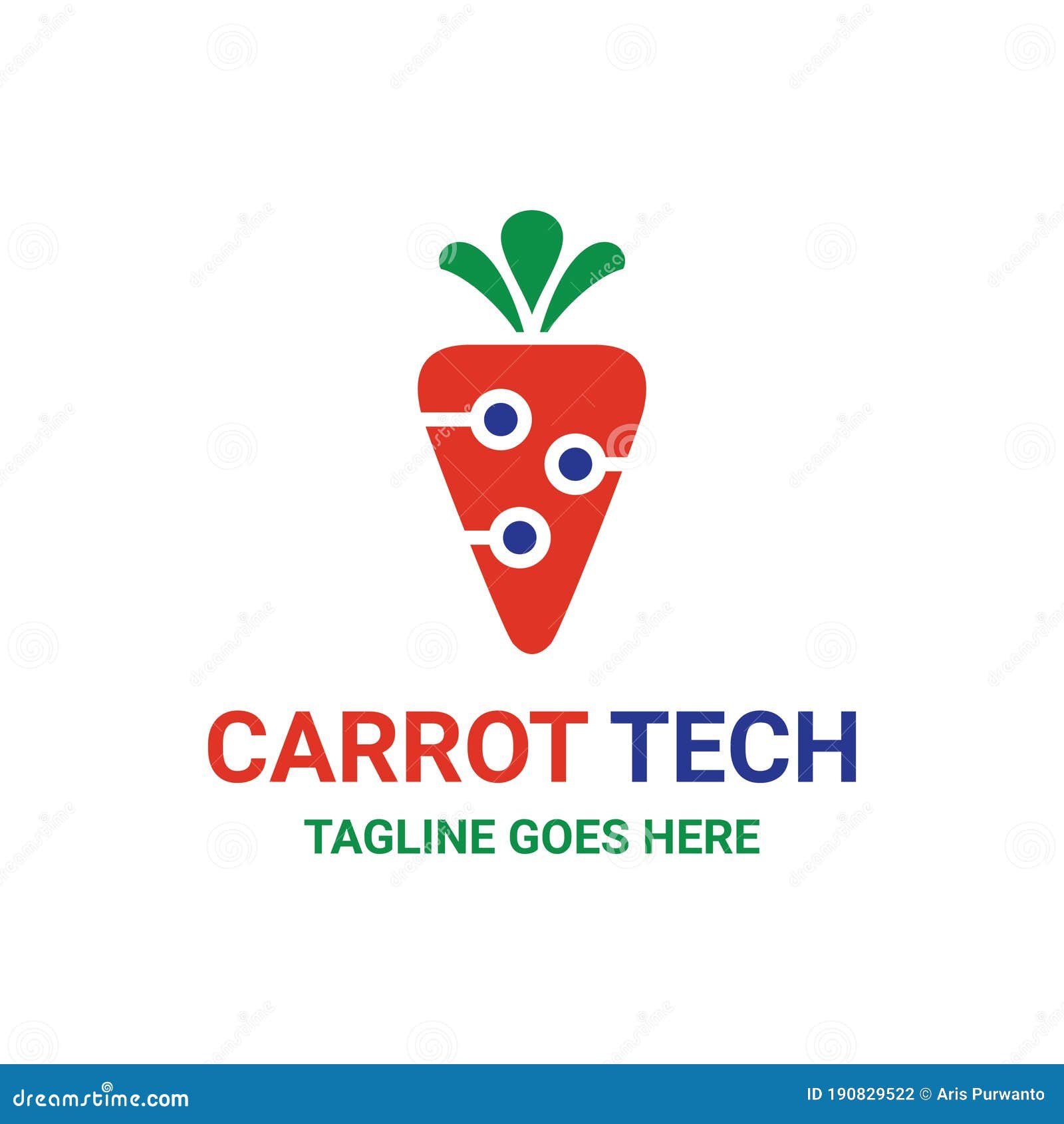 Carrot, Minimalist Icon On White Background. Vector Stock Illustration ...
