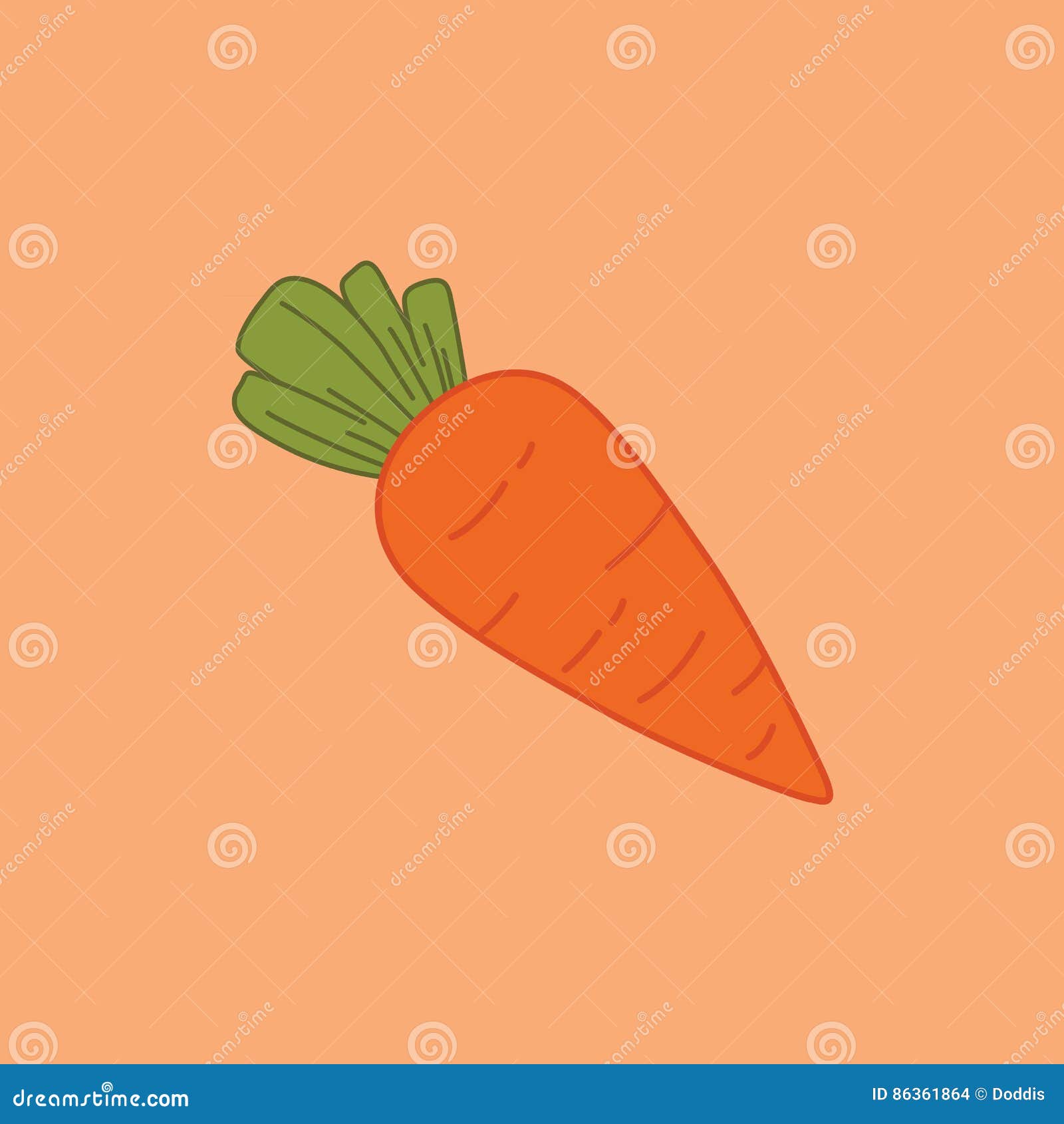 Carrot Vector Illustration. Clip Art Flat Design Stock Vector ...