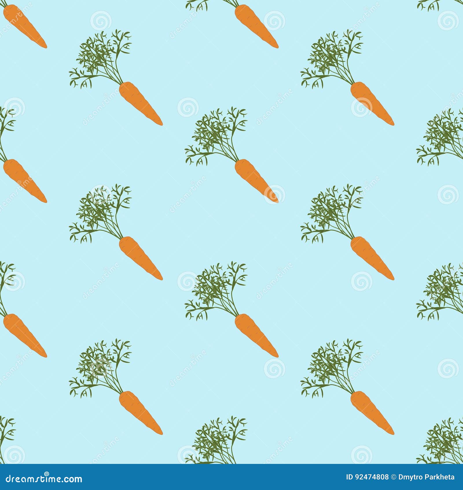 Carrot Vegetable Seamless Pattern Stock Vector - Illustration of ...