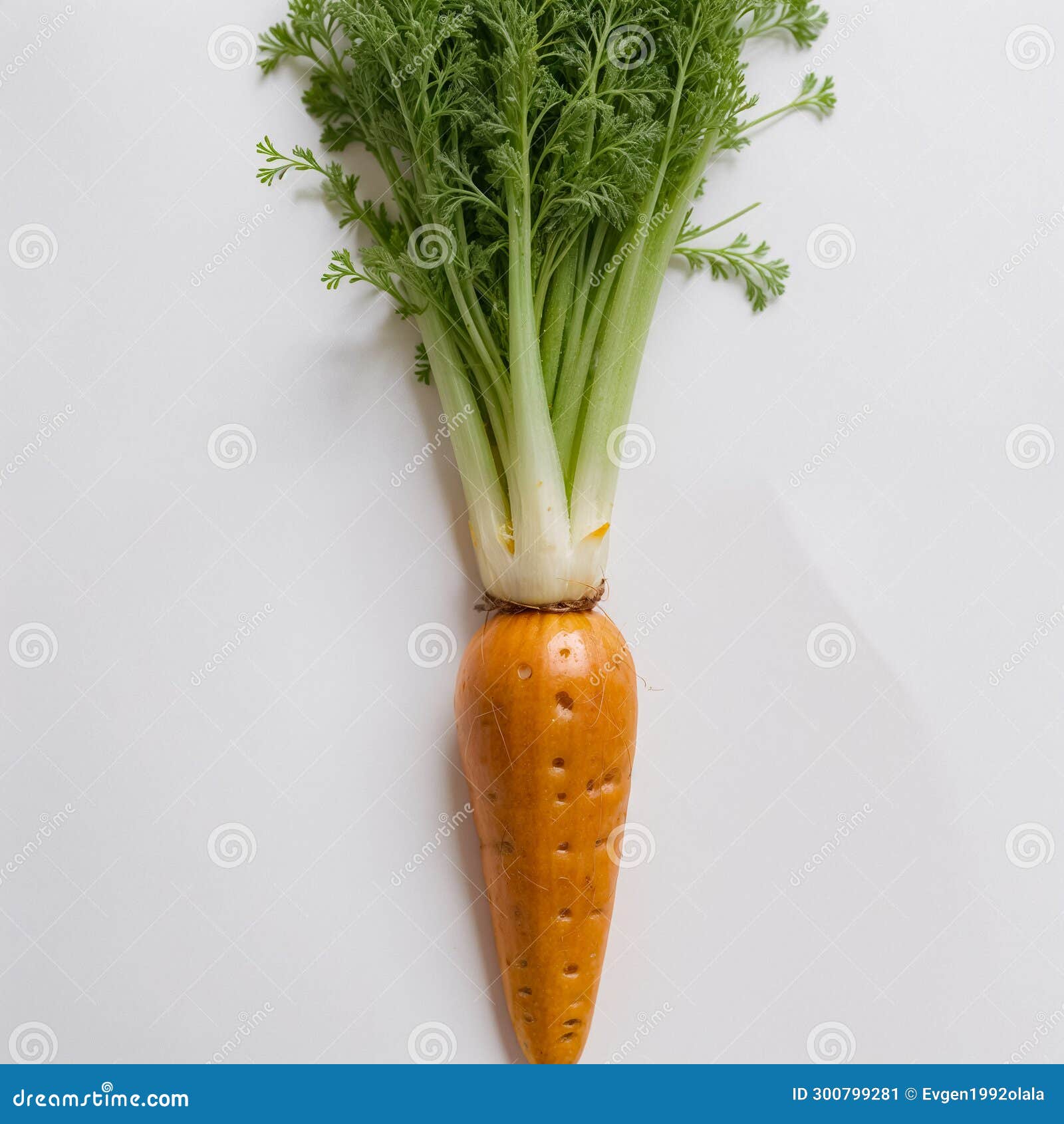 Carrot on a White Background, Top View. Generative AI Stock ...