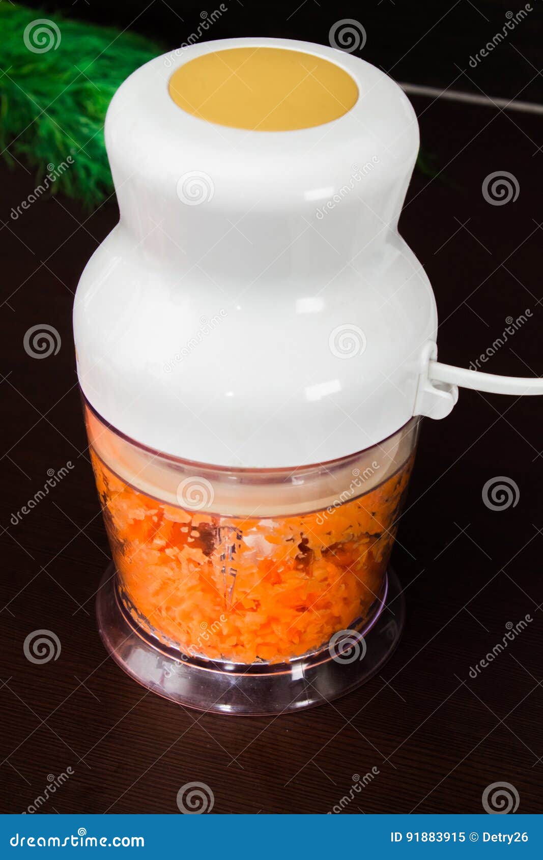 Carrots for Borsch in an Electric Chopper. Soup Cooking. Stock Image ...