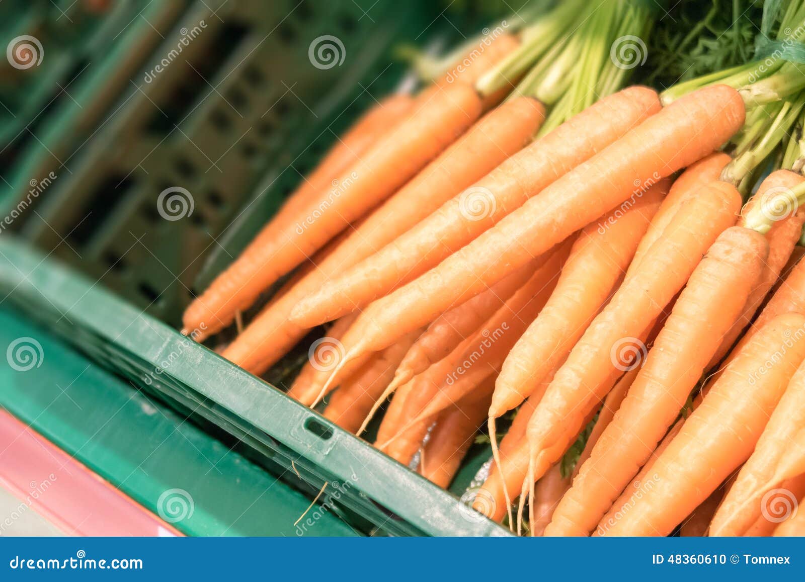 Carrots in a box stock photo. Image of space, crops, copyspace - 48360610