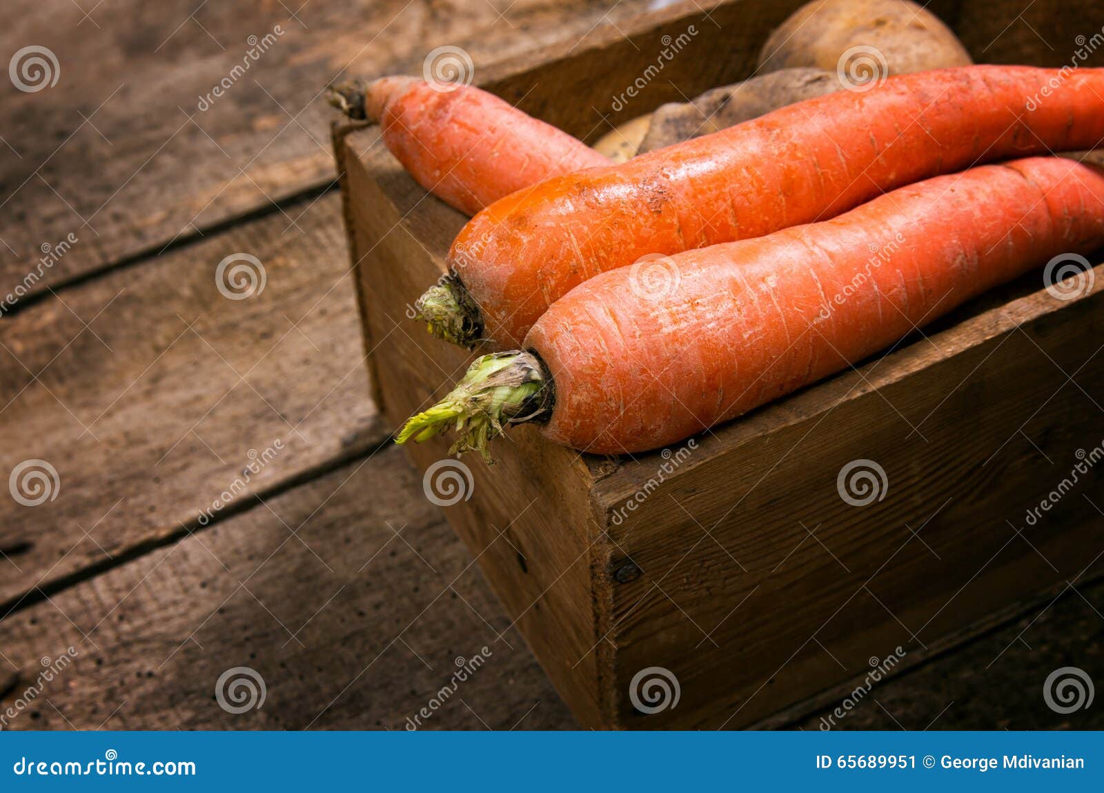 Carrots in box stock image. Image of orange, organic - 65689951