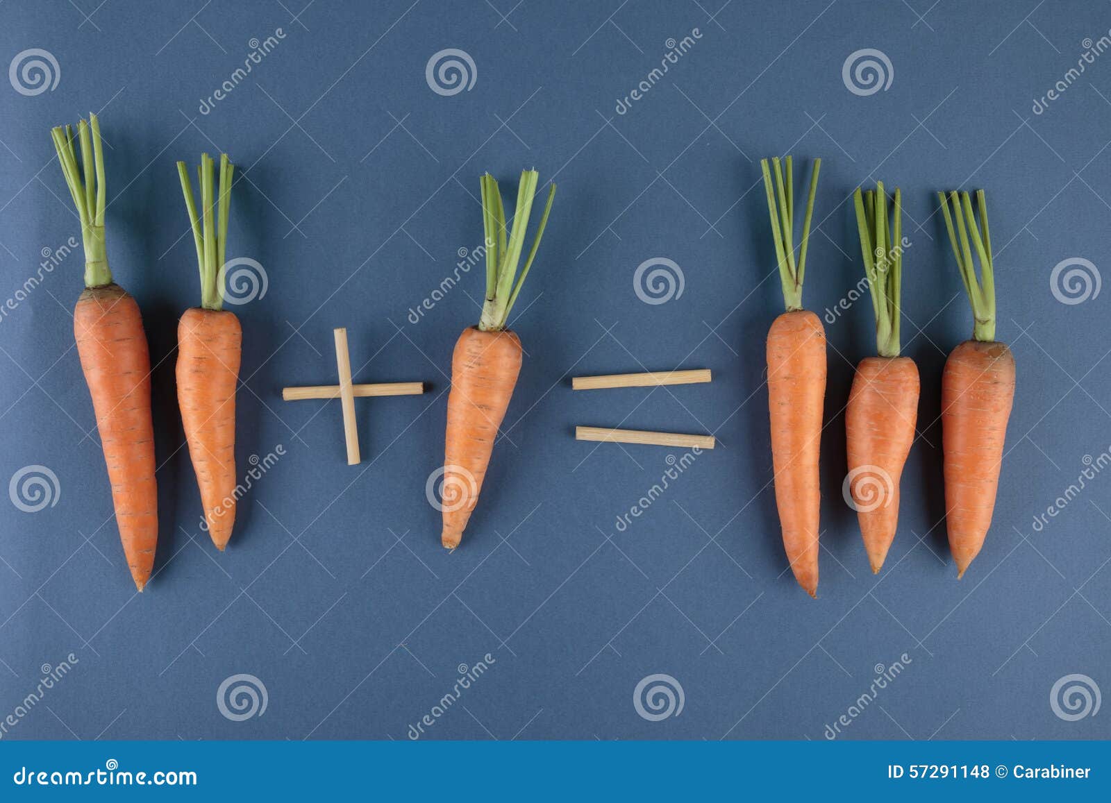 Carrots and Children Mathematics Stock Photo - Image of count ...