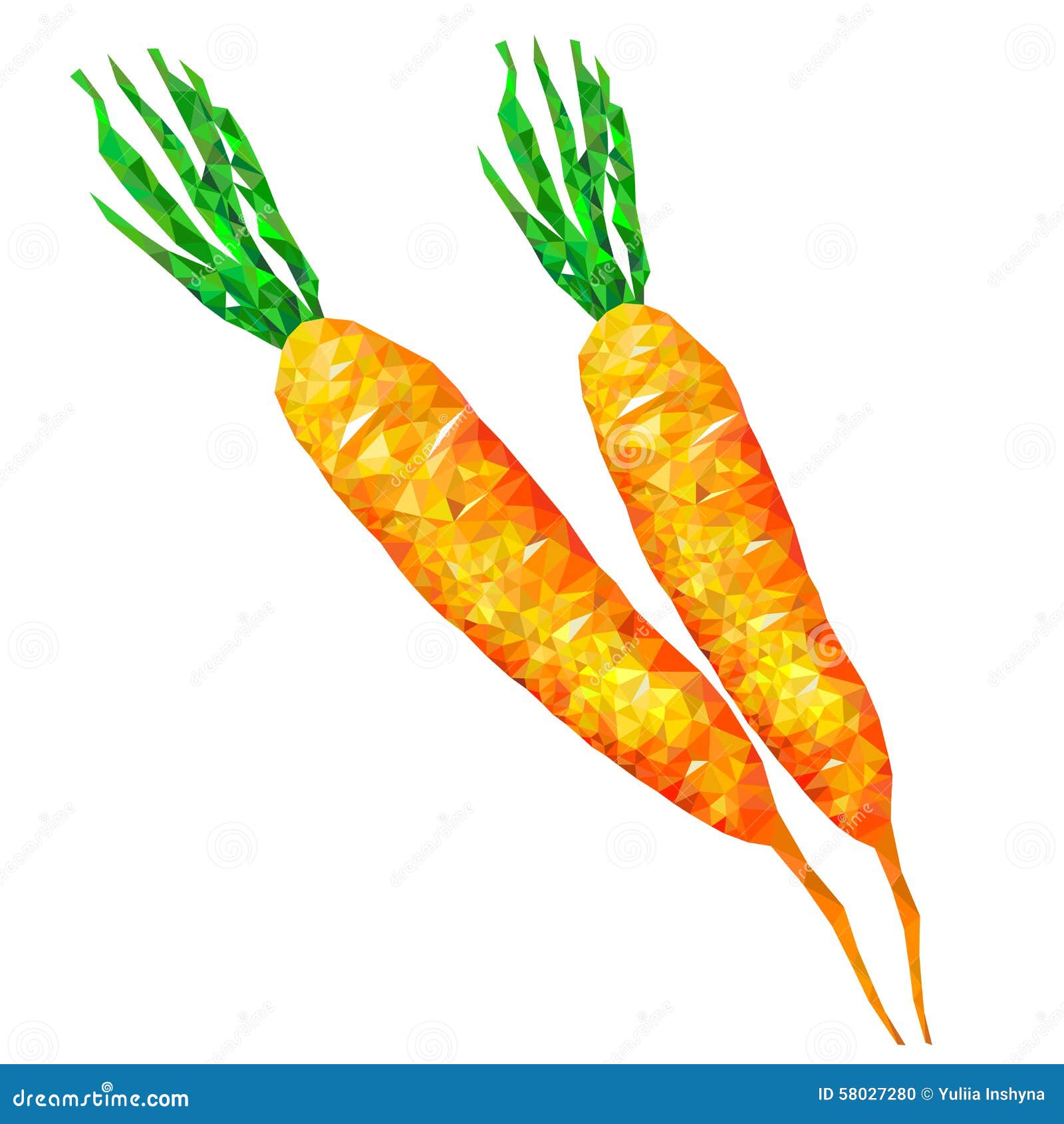 Carrots Geometric, Stylized, Triangles Stock Vector - Illustration of ...