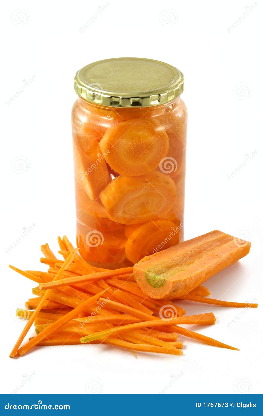 Carrots in glass container stock image. Image of lick - 1767673