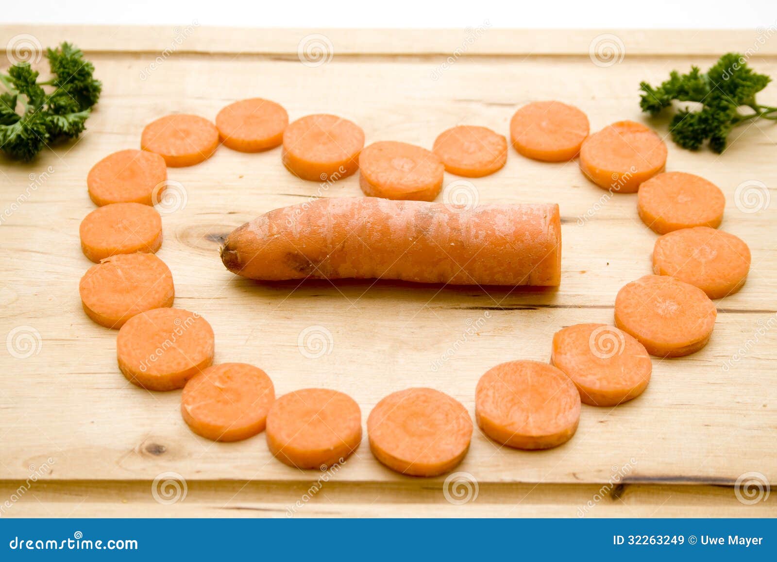 Carrots in Heart Form and Parsley Stock Image - Image of form ...