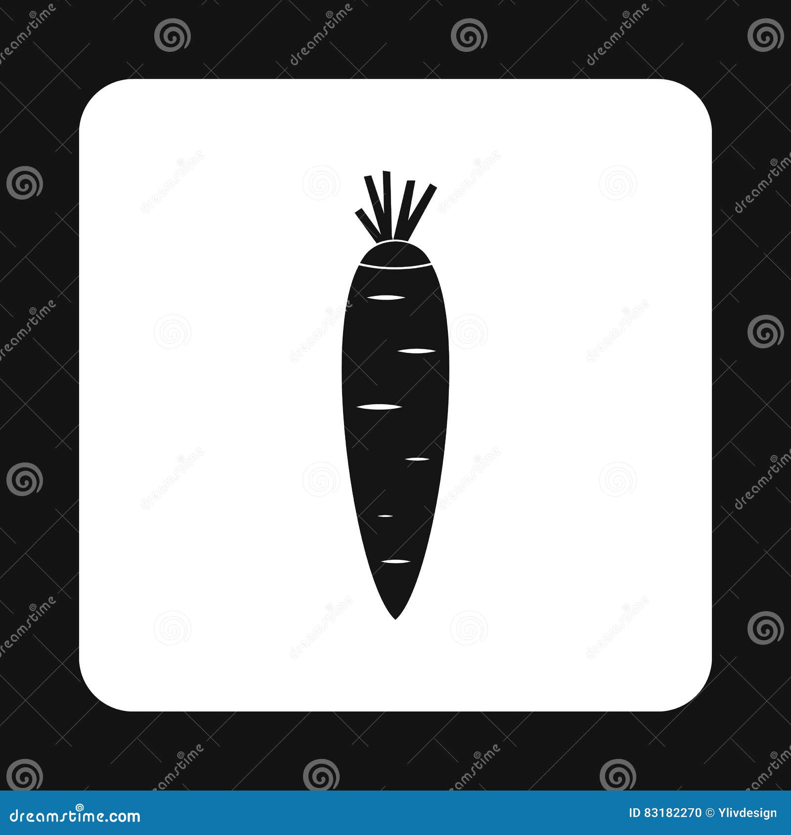 Carrots icon, simple style stock vector. Illustration of abstract ...