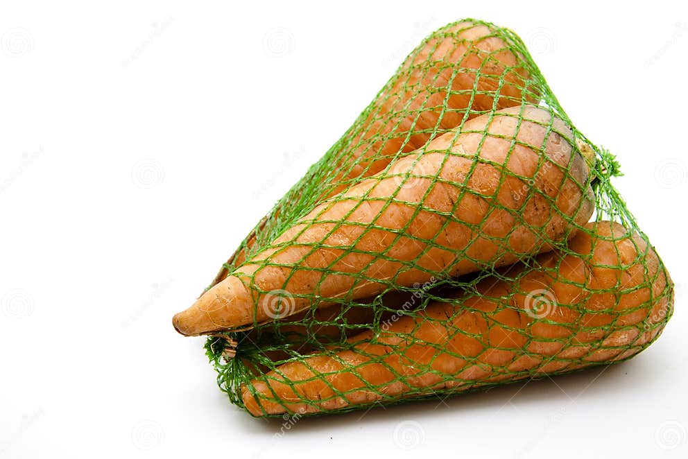 Carrots in the net stock image. Image of white, carrot - 29970321