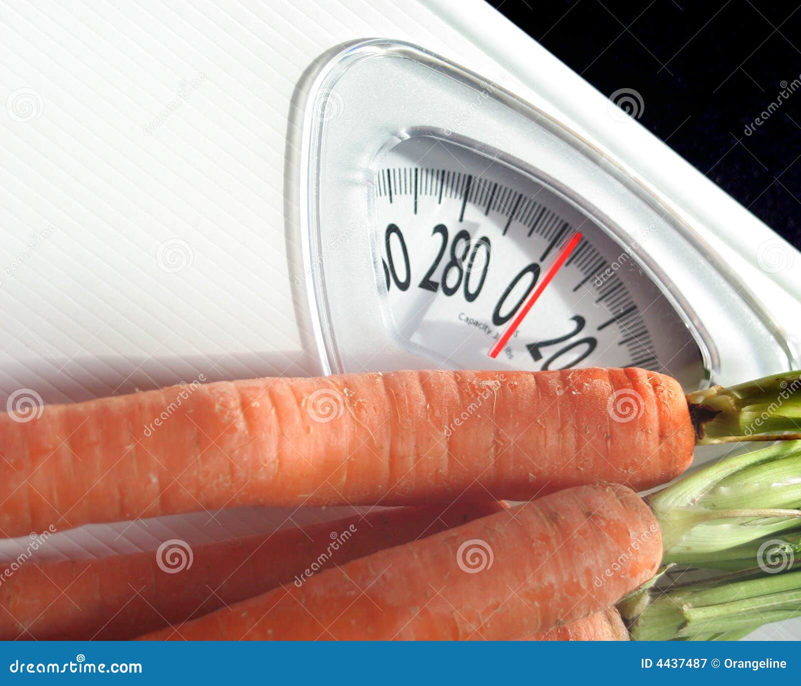 Carrots on Scale stock image. Image of fitness, heavy - 4437487