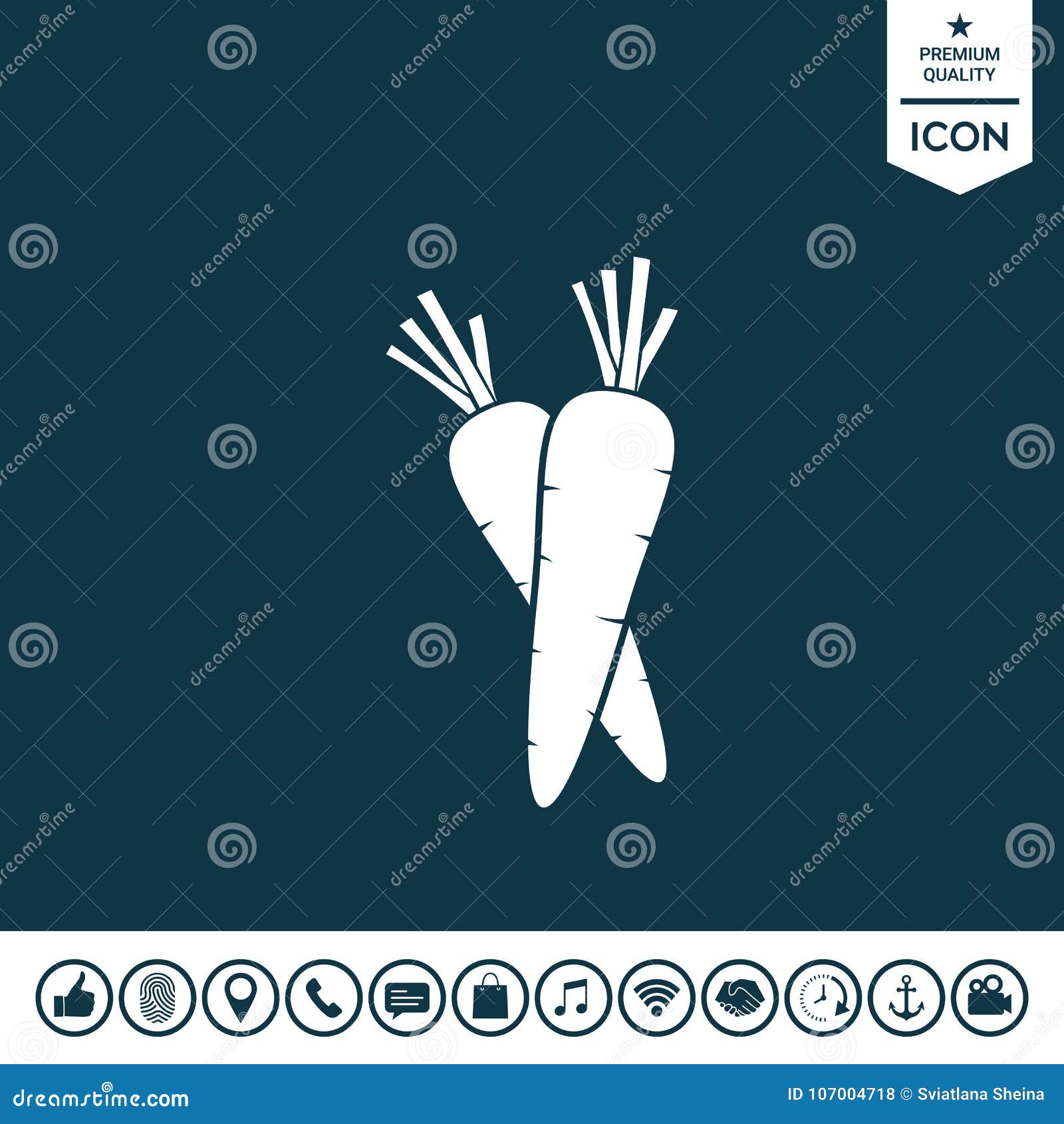 Carrots symbol icon stock vector. Illustration of freshness - 107004718