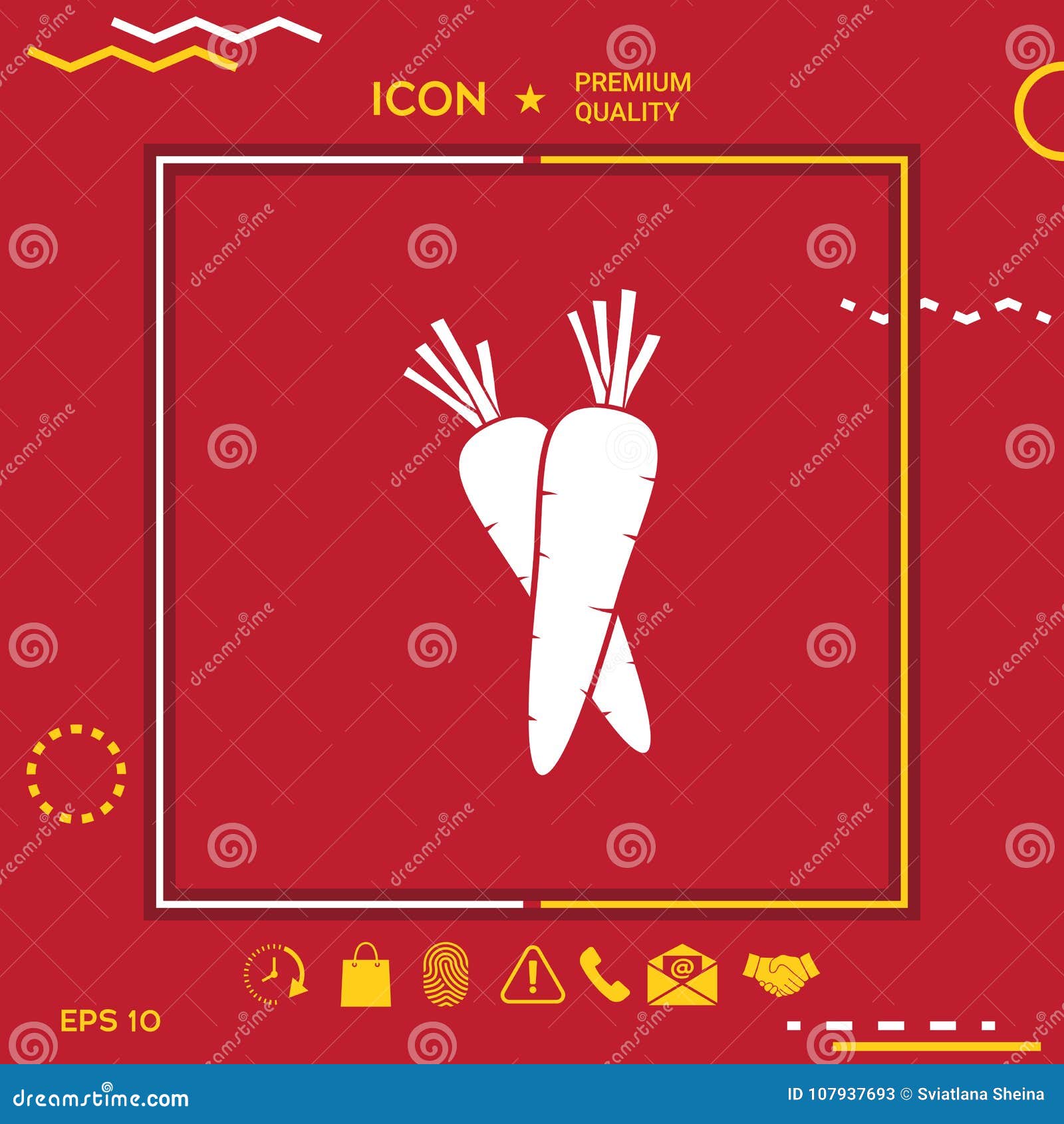 Carrots symbol icon stock vector. Illustration of vegetarian - 107937693