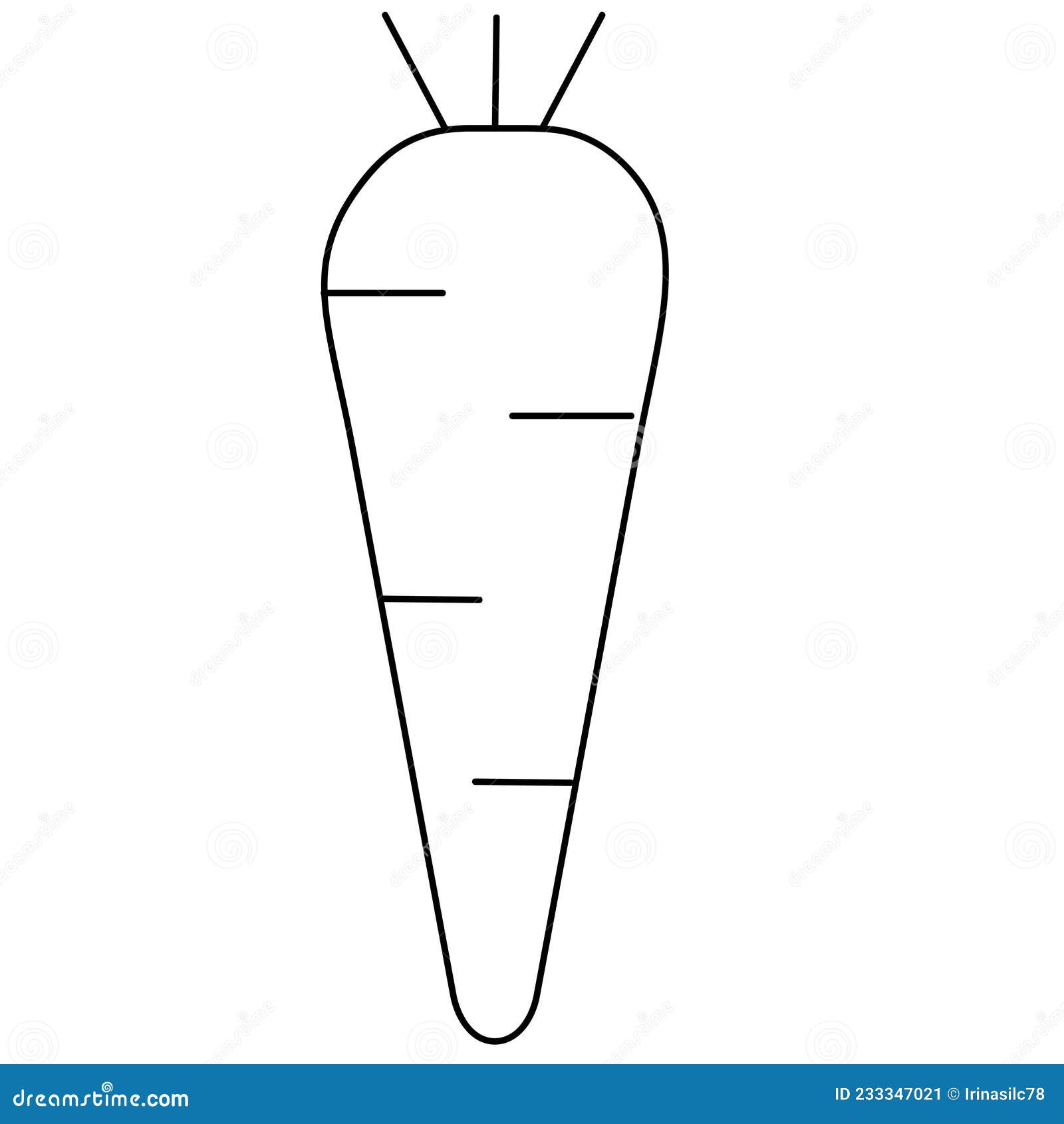 The Carrots.Simple Design. Line Vector Stock Vector - Illustration of ...