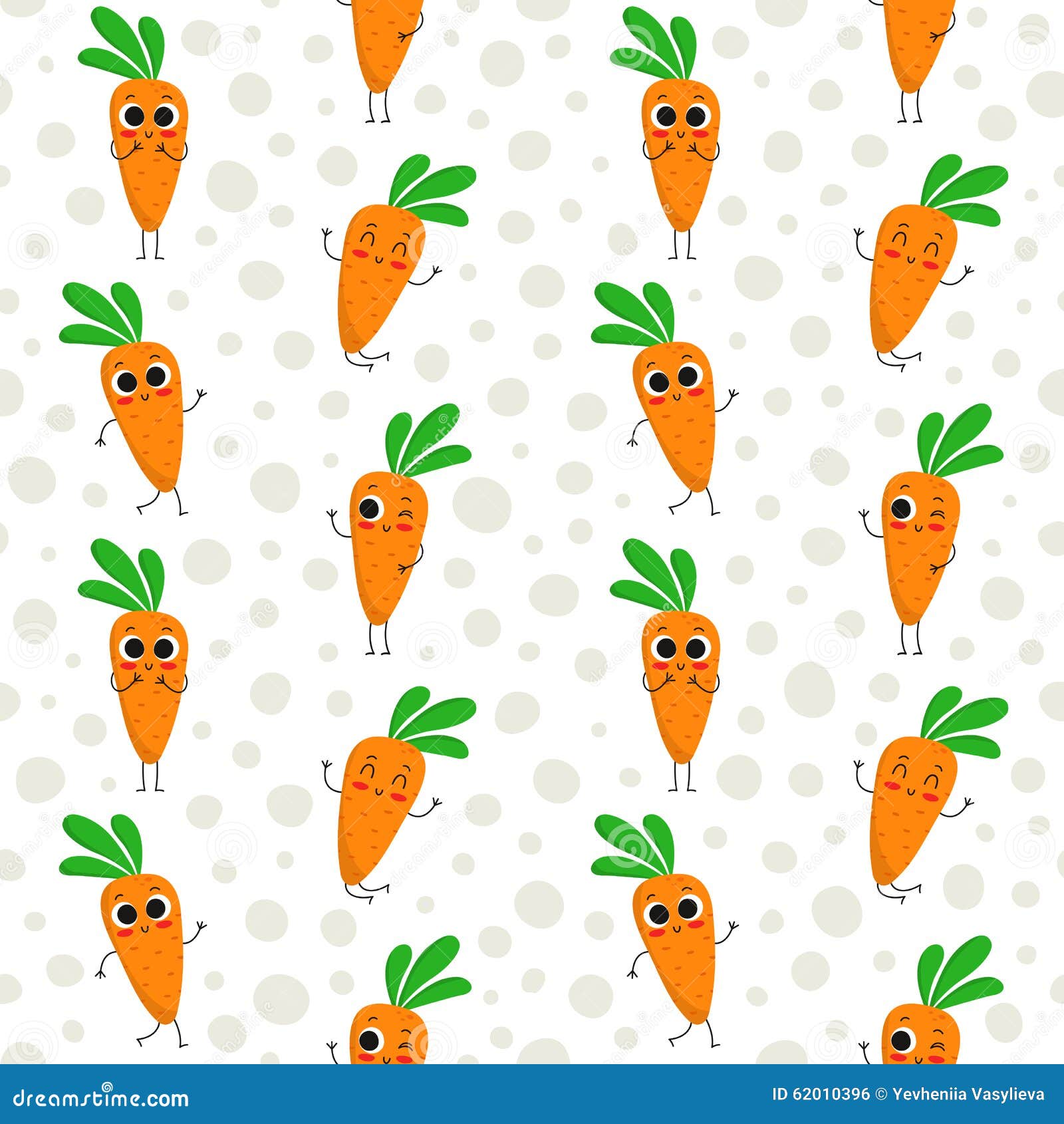 Carrots, Vector Seamless Pattern Stock Vector - Illustration of object ...