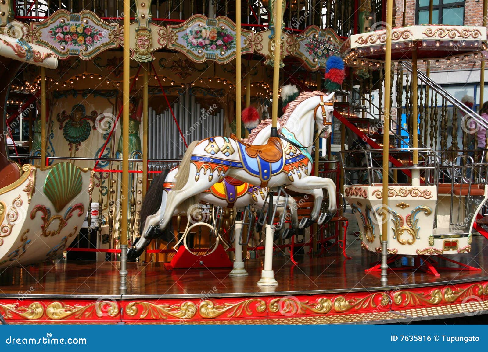 Carrousel stock photo. Image of bosch, horse, funfair - 7635816