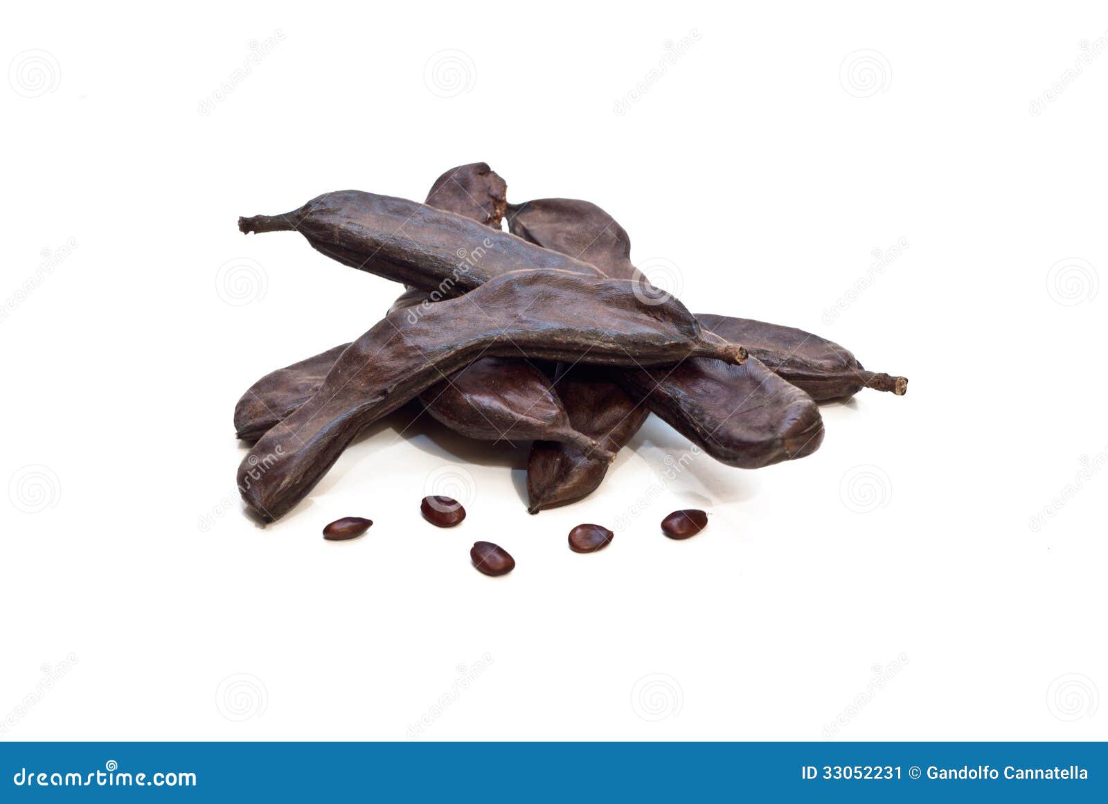 Carrubba and carat seeds stock image. Image of isolated - 33052231