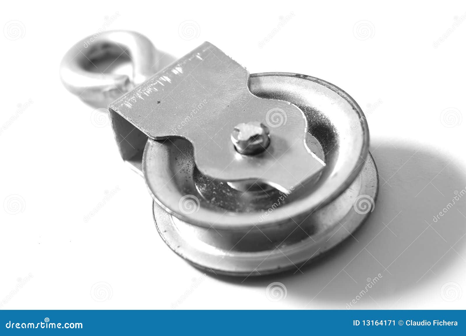 Carrucola D'argento Del Metallo Immagine Stock - Immagine di ...