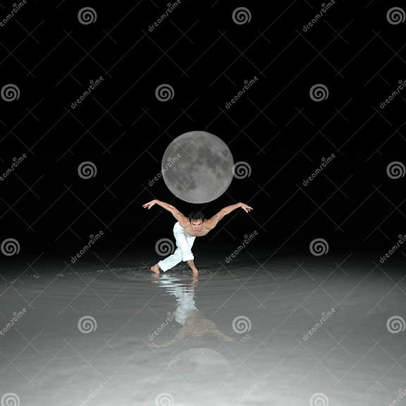 Carry the moon stock photo. Image of muscle, male, reflection - 322314