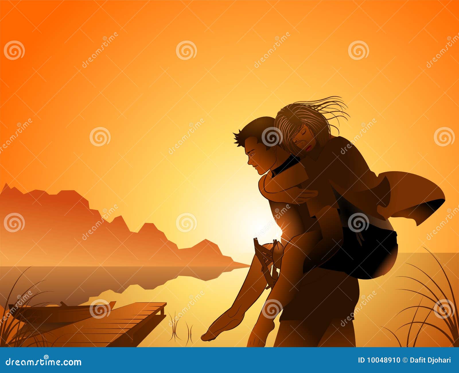 Carry my lover stock vector. Illustration of love, couple - 10048910