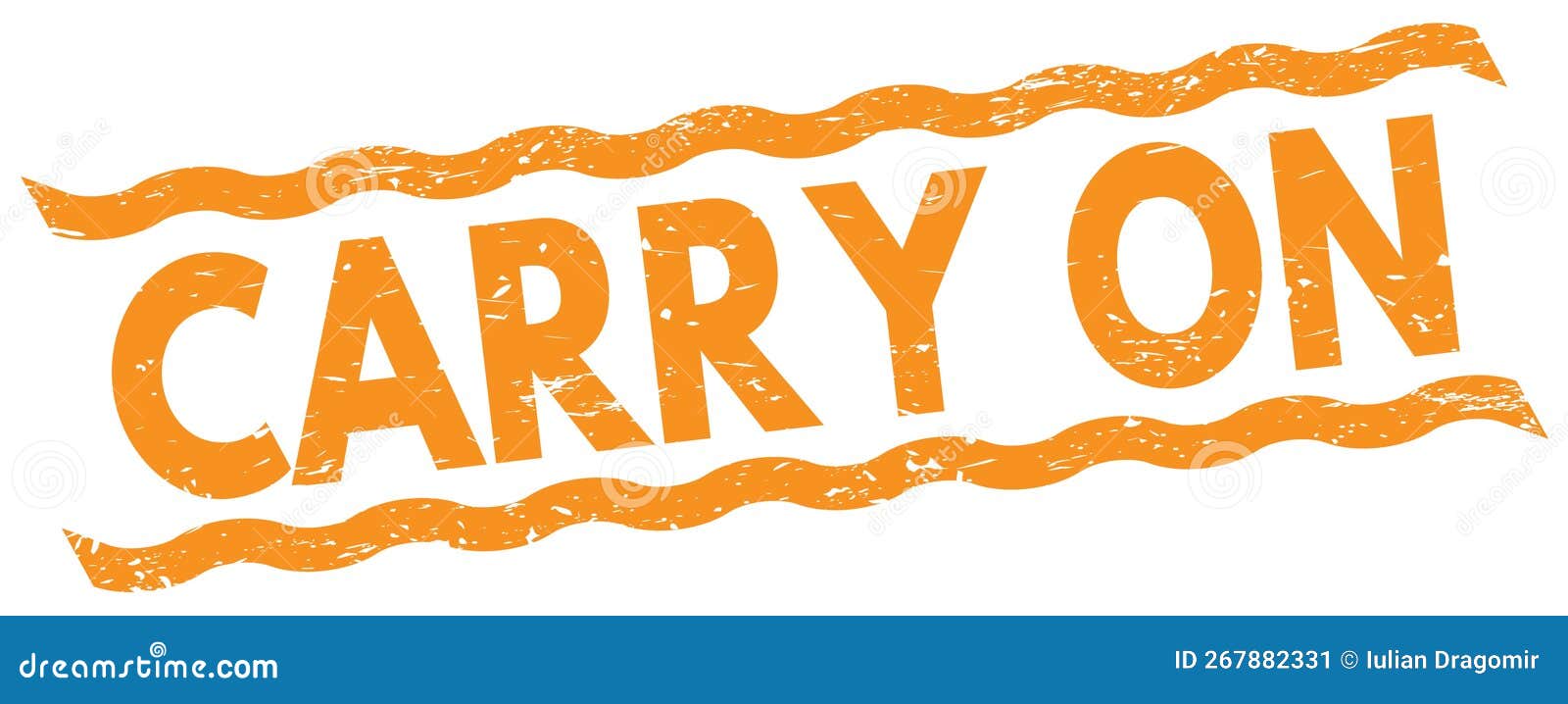 CARRY on Text on Orange Lines Stamp Sign Stock Illustration ...