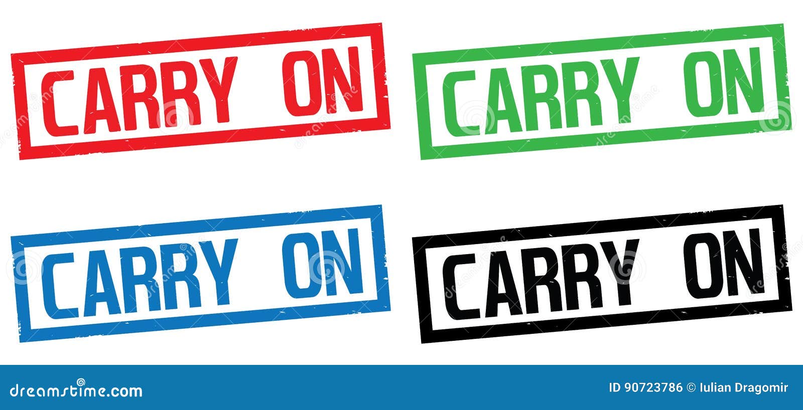 CARRY on Text, on Rectangle Border Stamp Sign. Stock Illustration ...