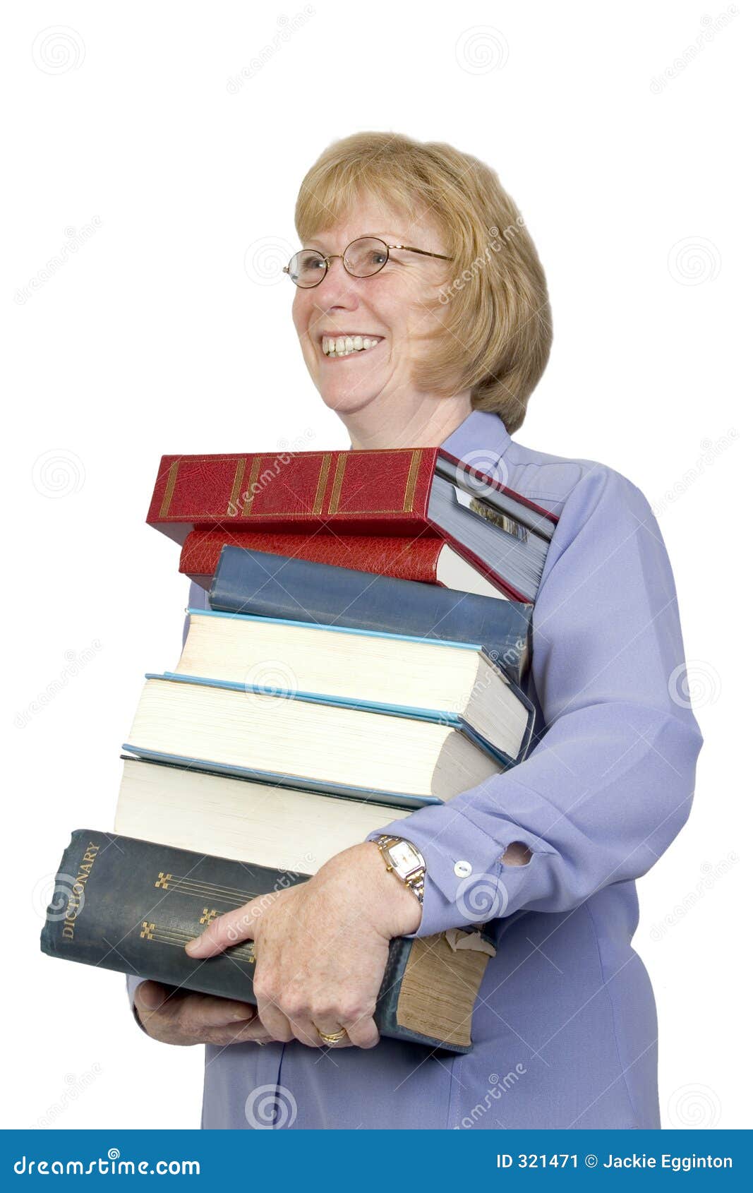 Carrying the Books stock image. Image of work, teacher - 321471