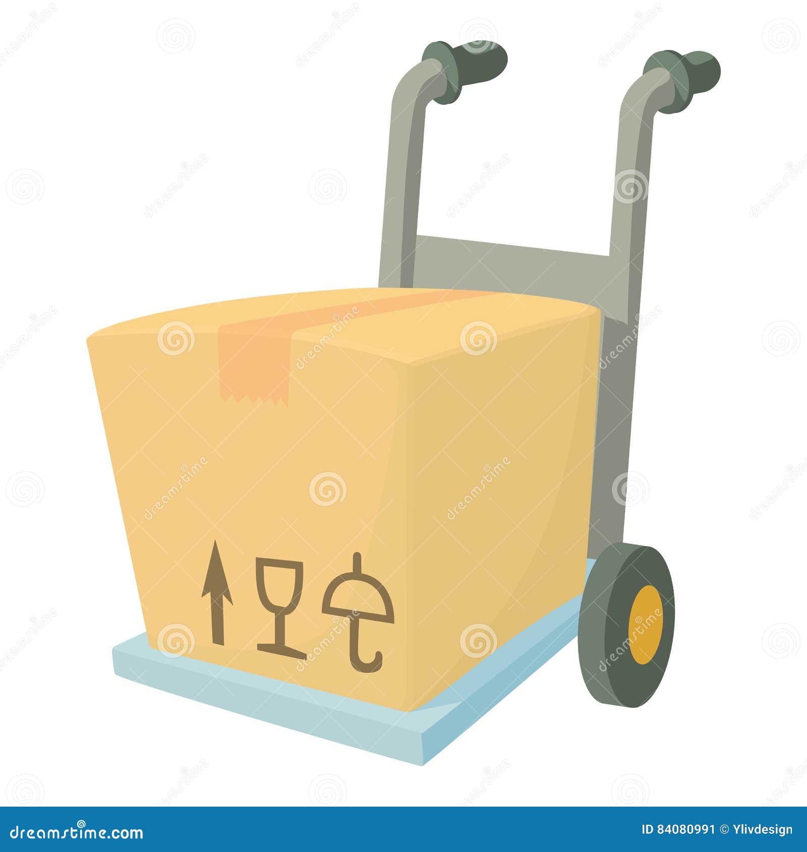 Carrying Box Icon, Cartoon Style Stock Vector - Illustration of arrow ...