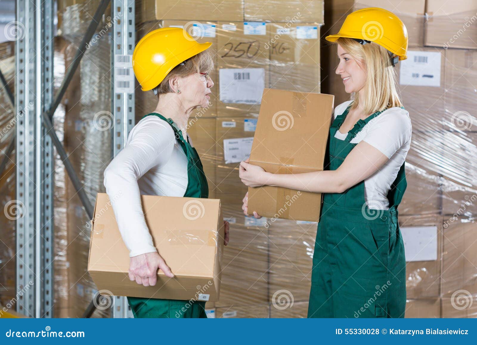 Carrying the boxes stock photo. Image of beautiful, color - 55330028