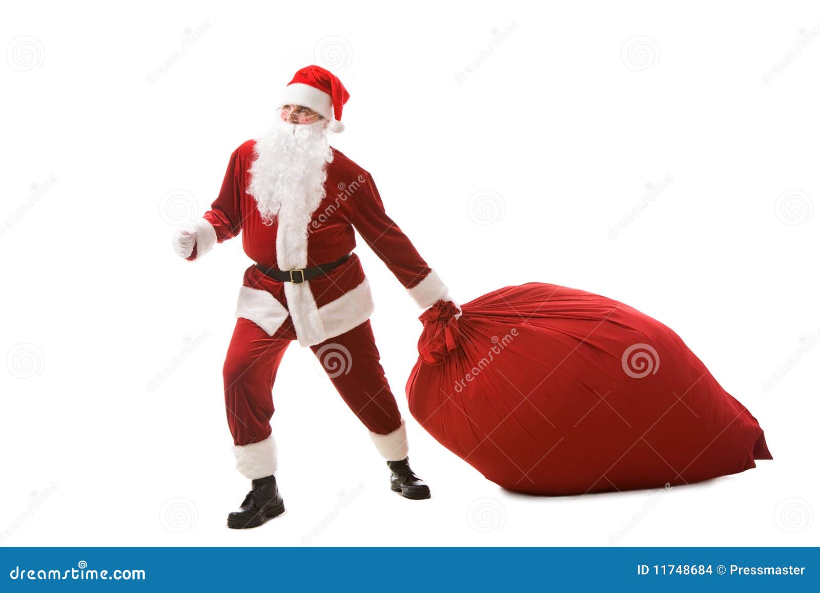 Carrying heavy sack stock photo. Image of holiday, noel - 11748684