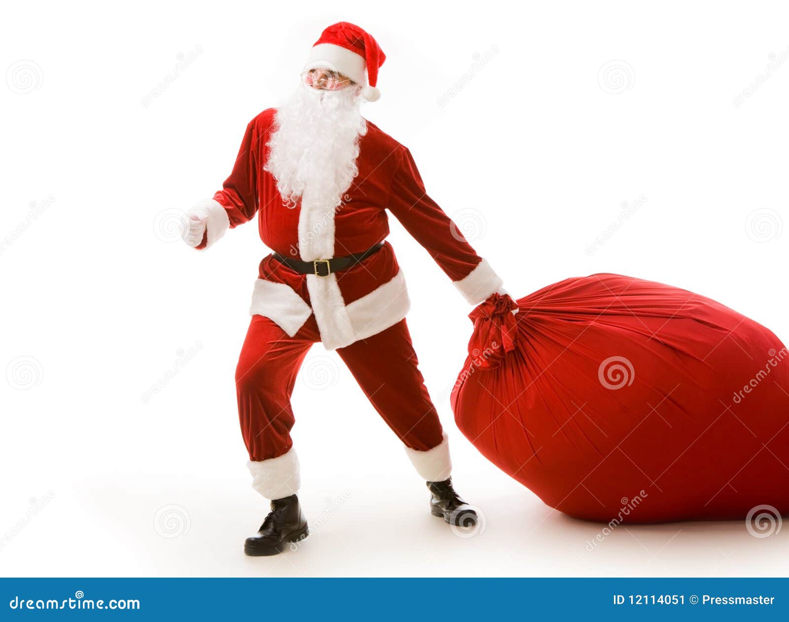 Carrying heavy sack stock image. Image of newyear, expression - 12114051